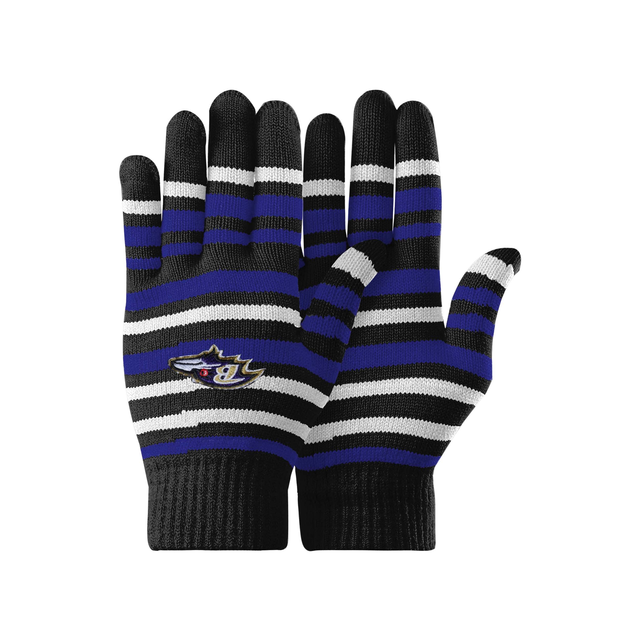 Snapklik.com : Baltimore Ravens NFL Stripe Finger Stretch Glove