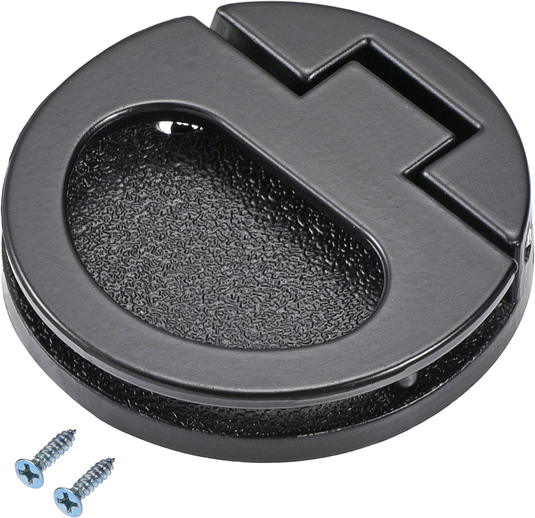 QCAA Solid Brass Flush Ring Pull, 2-1/2" x 1-7/8", Matte Black, 1 Pack ...