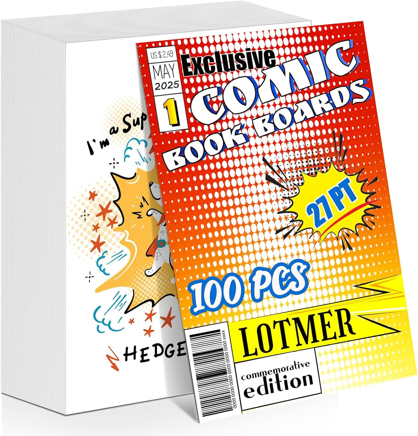 Amazon.com: LOTMER 100ct Comic Book Boards, 27PT Extra Thick Acid-Free ...