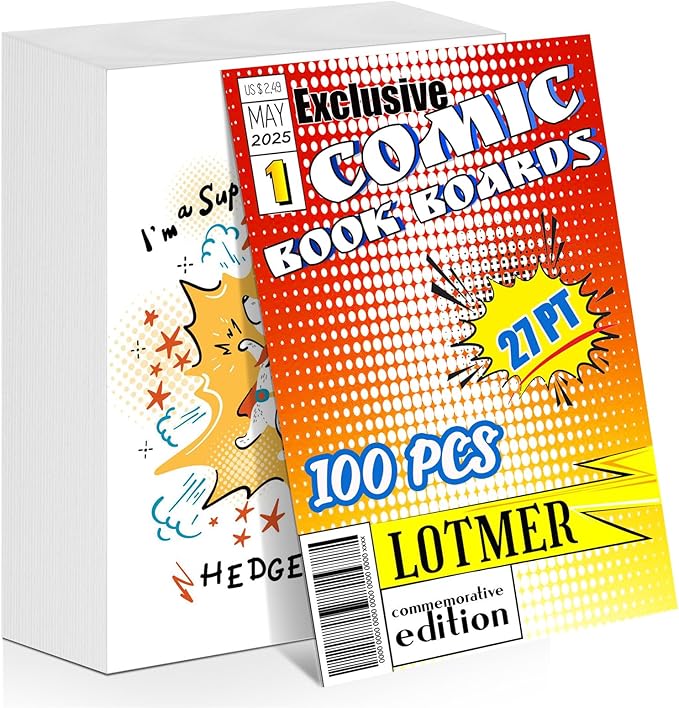 Amazon.com: LOTMER 100ct Comic Book Boards, 27PT Extra Thick Acid-Free ...