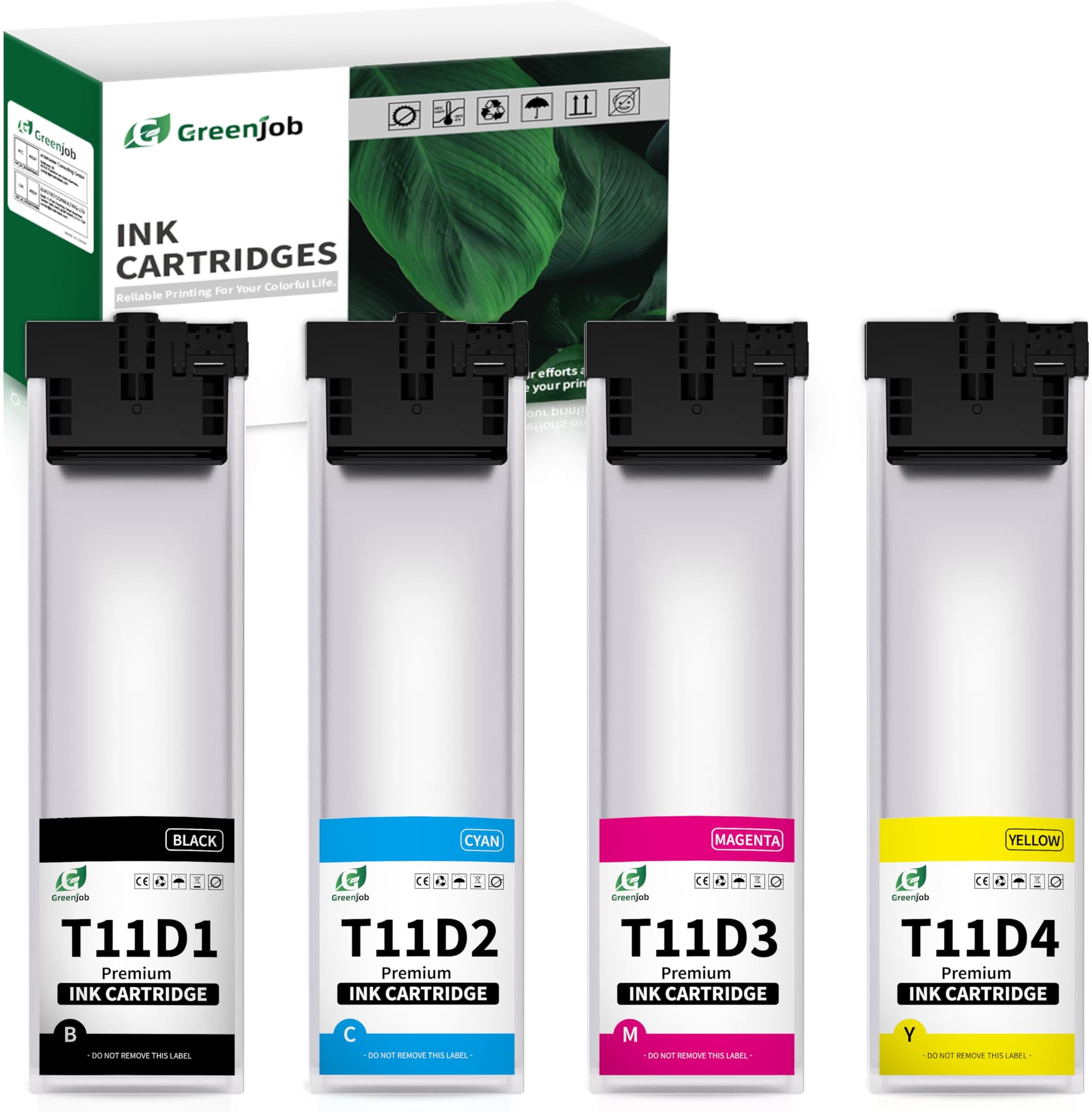 Greenjob T11D1-T11D4 Cartucce Compatibili per Epson T11D1 T11D2 T11D3 ...