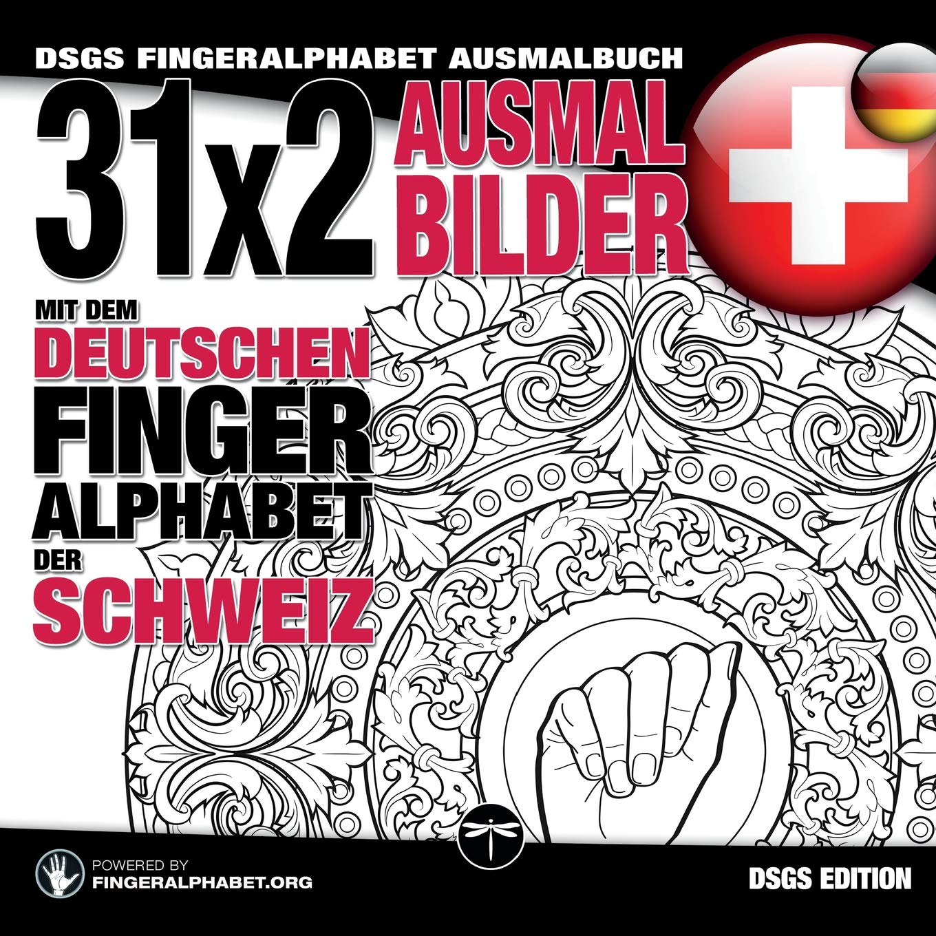 31x2 Ausmalbilder Mit Dem Deutschen Fingeralphabet Der Schweiz Dsgs ...
