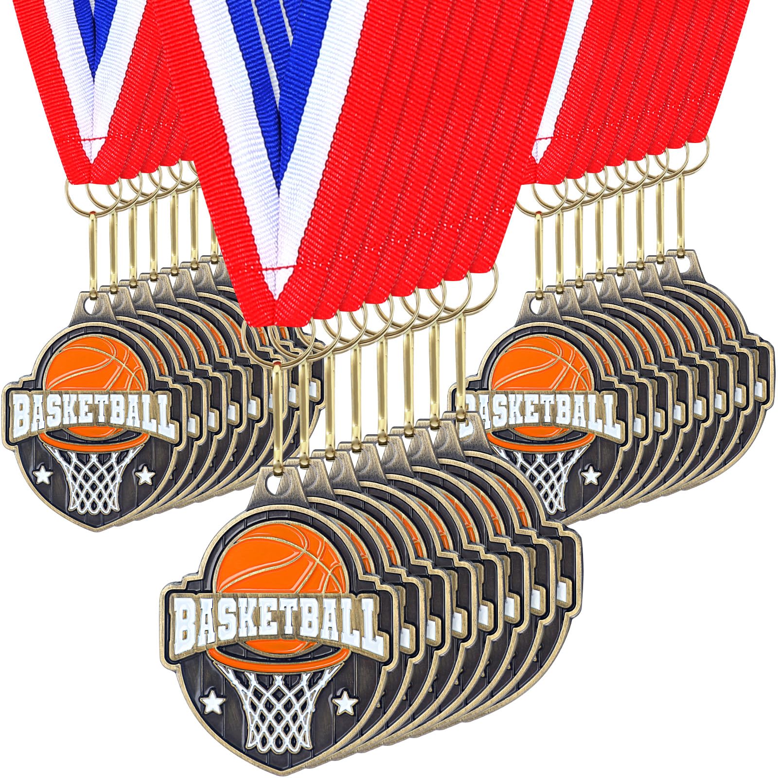 Amazon.com : Tondiamo 24 Pcs Basketball Medal Award Medals Bulk Sports ...