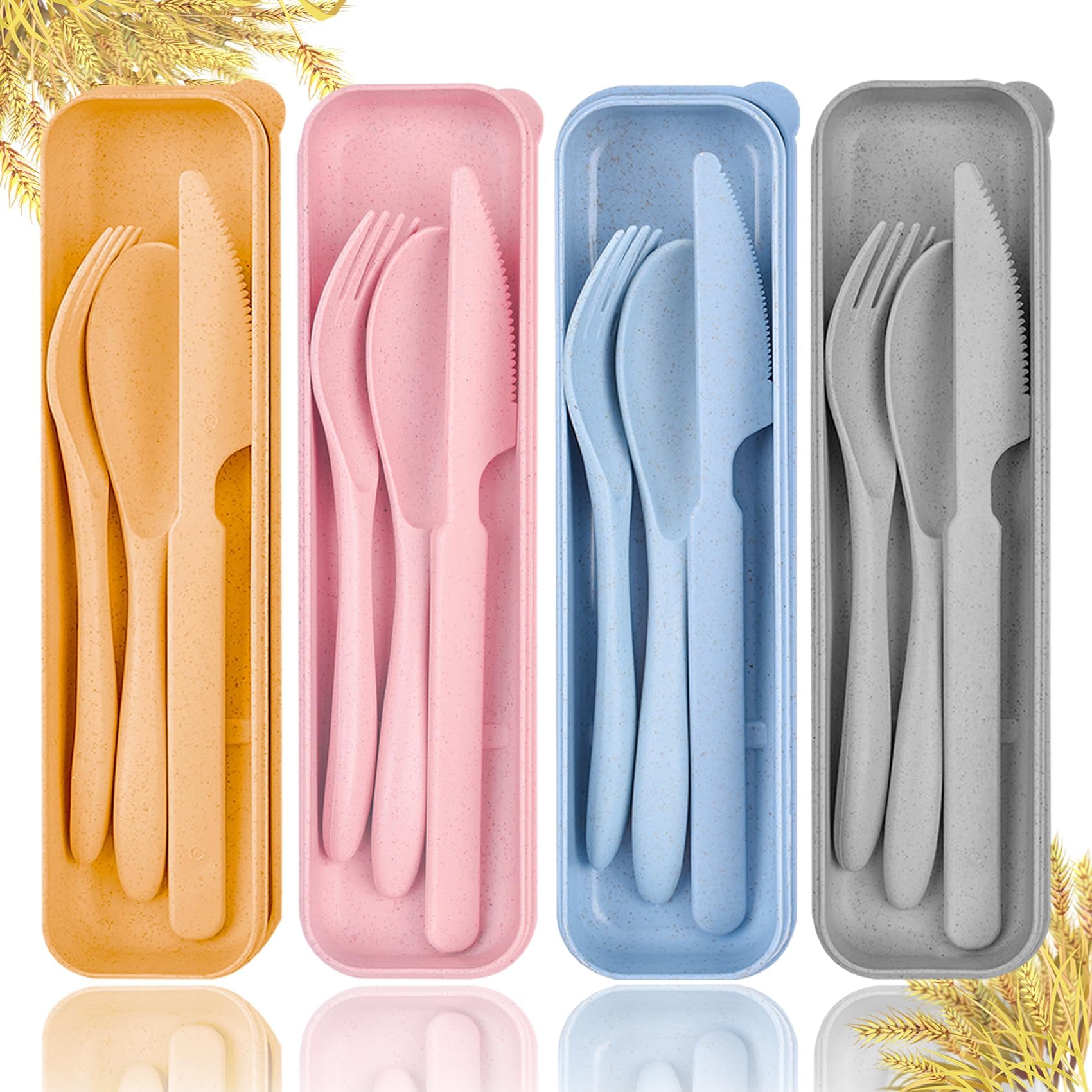 Amazon.com | YBOBK HOME Portable Utensils Set with Case Travel ...