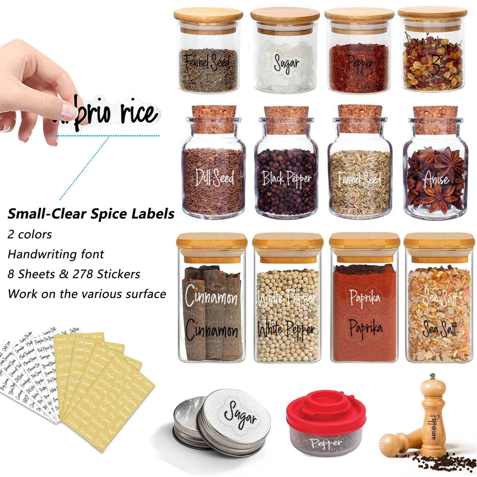 12 Inch Doll Display Stands Holder 278 Pcs Spice Jar Labels ...