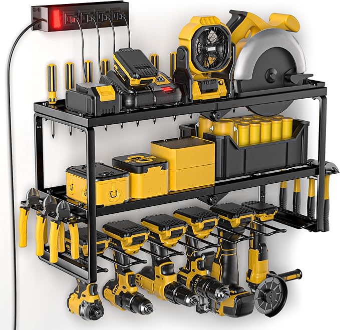 Amazon.com: Spampur Power Tool Organizer Wall Mount with Charging ...