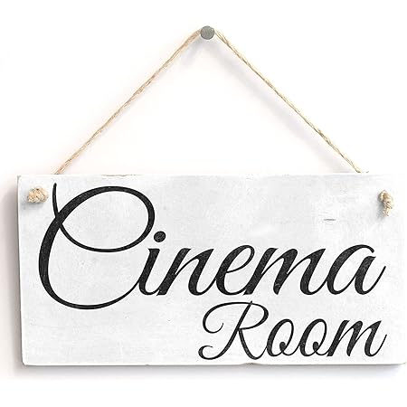 Amazon.com: Meijiafei Cinema Room - Retro Home Theatre Sign for Man ...