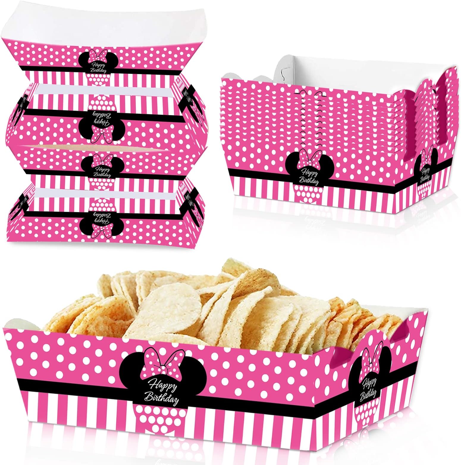 Amazon.com: 40 Pack Cartoon Minnie Birthday Party Supplies, Minnie ...