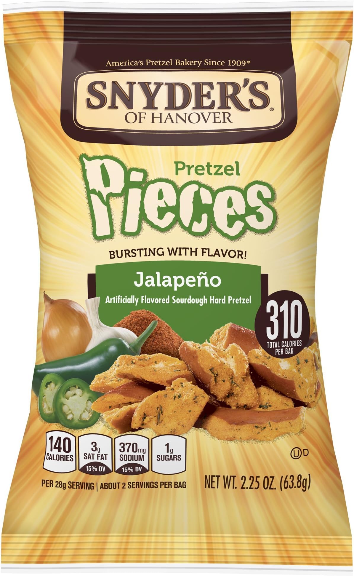 Amazon.com : Snyder's of Hanover Pretzel Pieces, Hot Buffalo Wing, 8 Oz ...