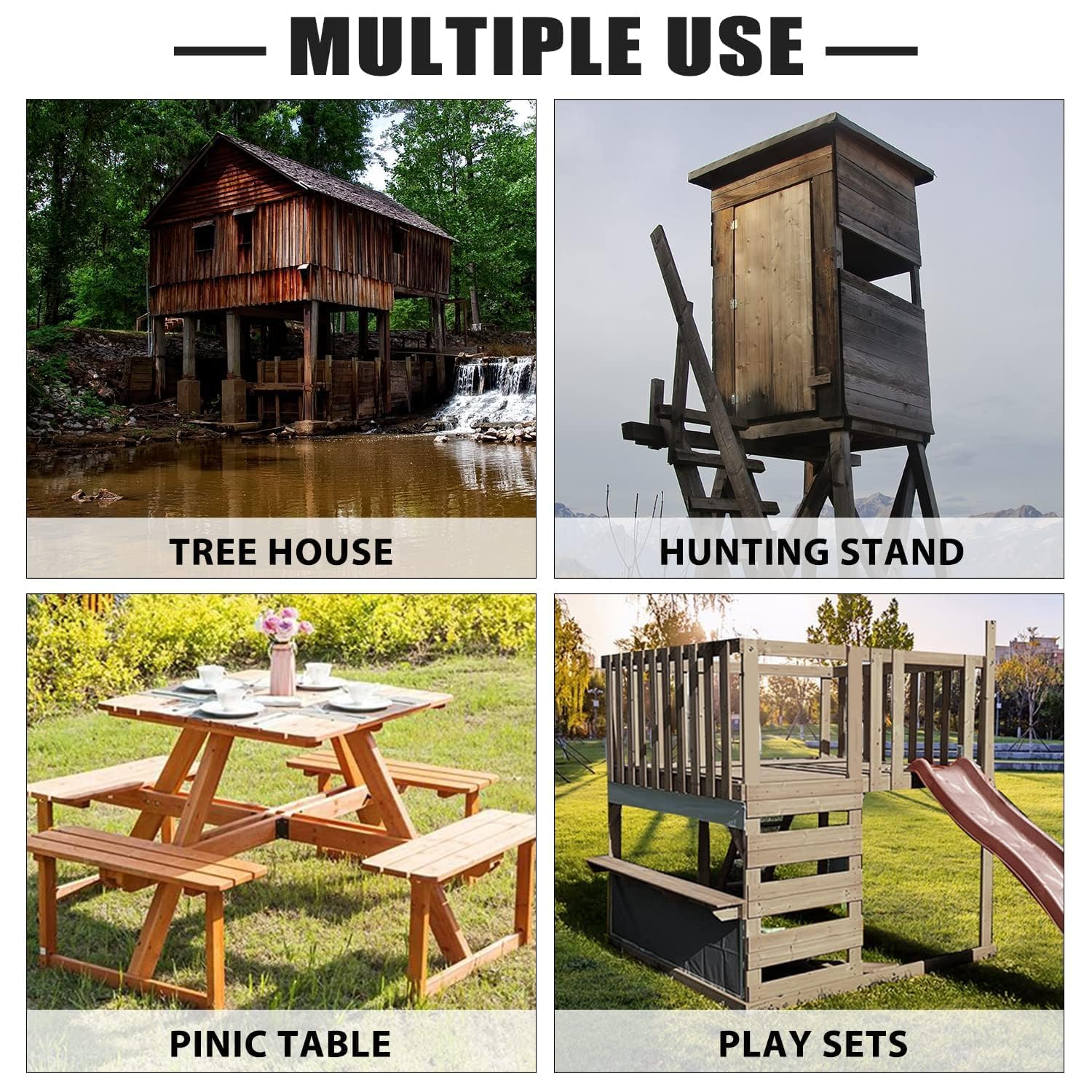 Snapklik.com : Deer Stand Brackets 4x4 Deer Blind Brackets, 4Pcs ...