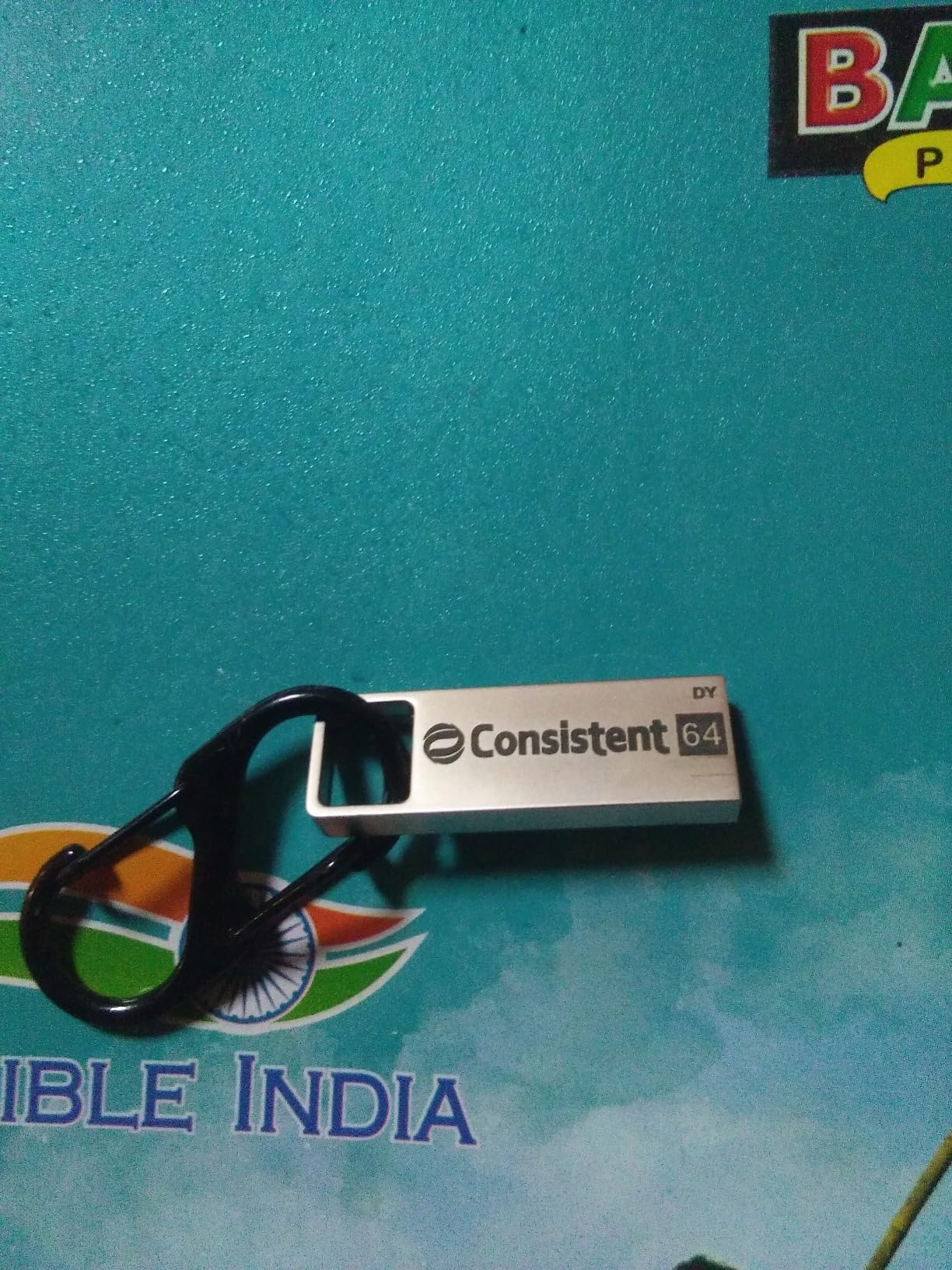 Consistent 64GB Pen Drive USB 2.0 Metal Body with Keychain Carabiner ...