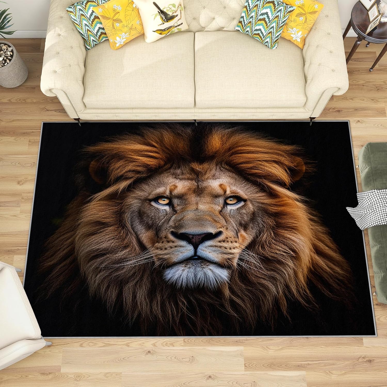 Amazon.com: SherAvant Lion Rugs for Living Room - 3x4 Rug - Lion Rug ...