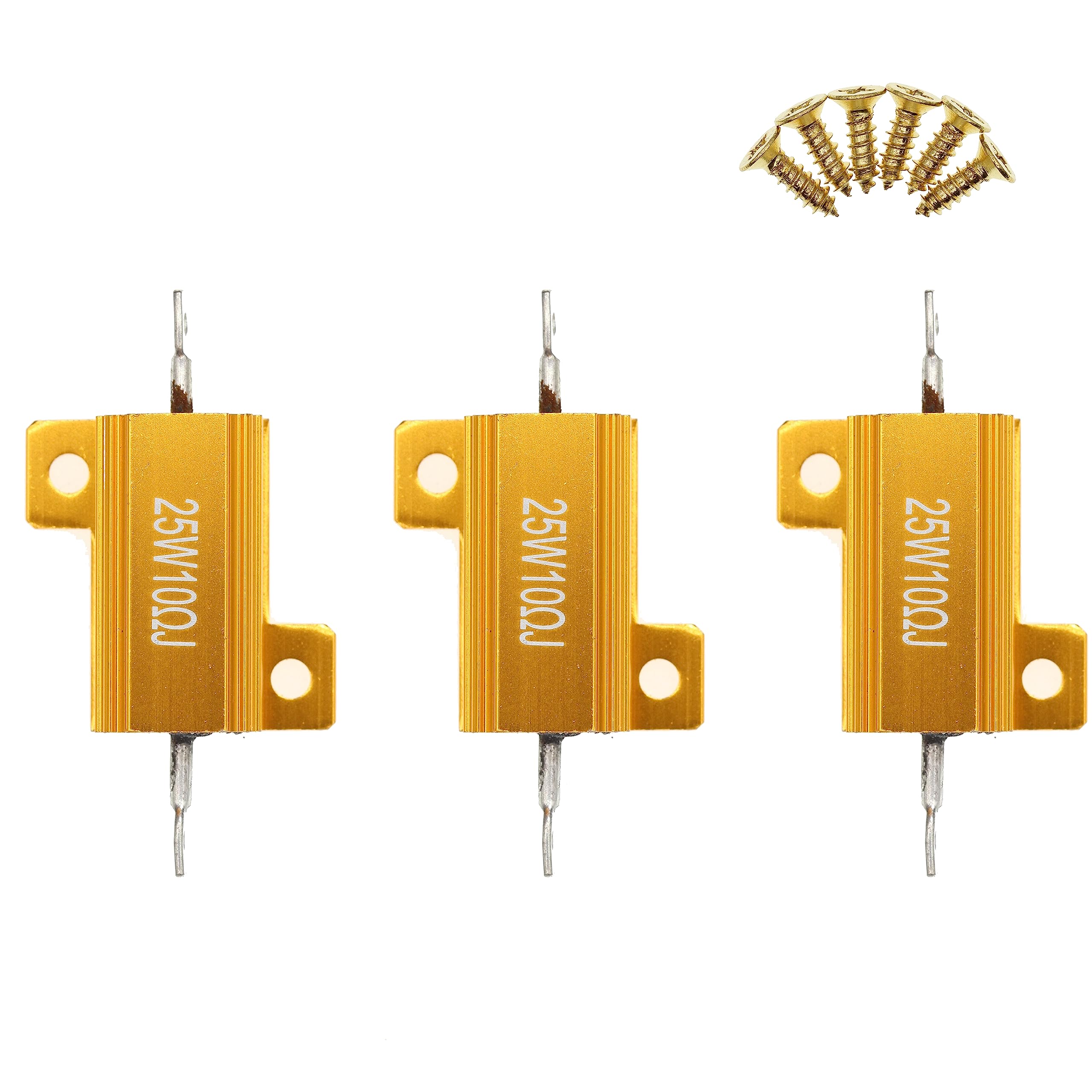 Snapklik.com : 3 Pieces 25W 10 Ohm High Power Aluminum Housed WireWound ...