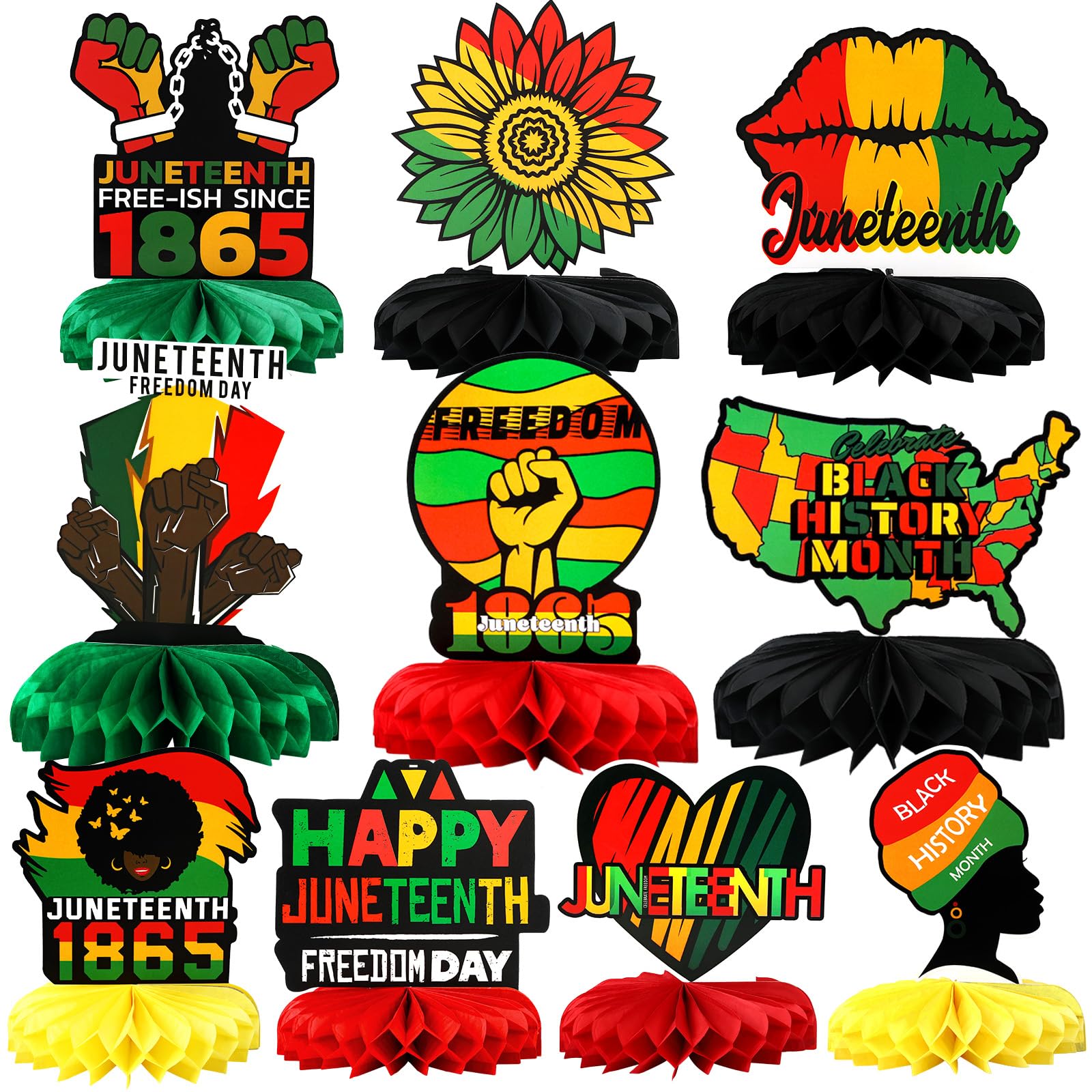 Amazon.com: DTOFOOT 10 Pcs Juneteenth Decorations, Juneteenth ...