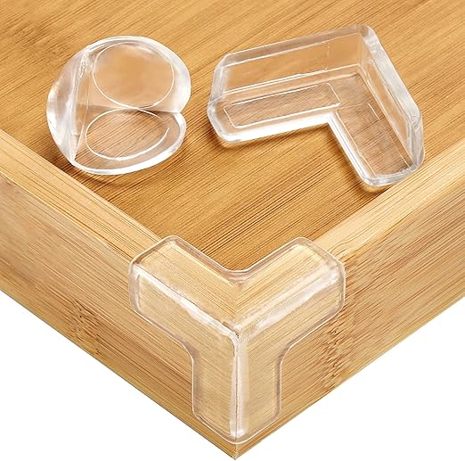 Amazon.com : 28 Pcs Clear Corner Protector - L, T, Round Shape Corner ...