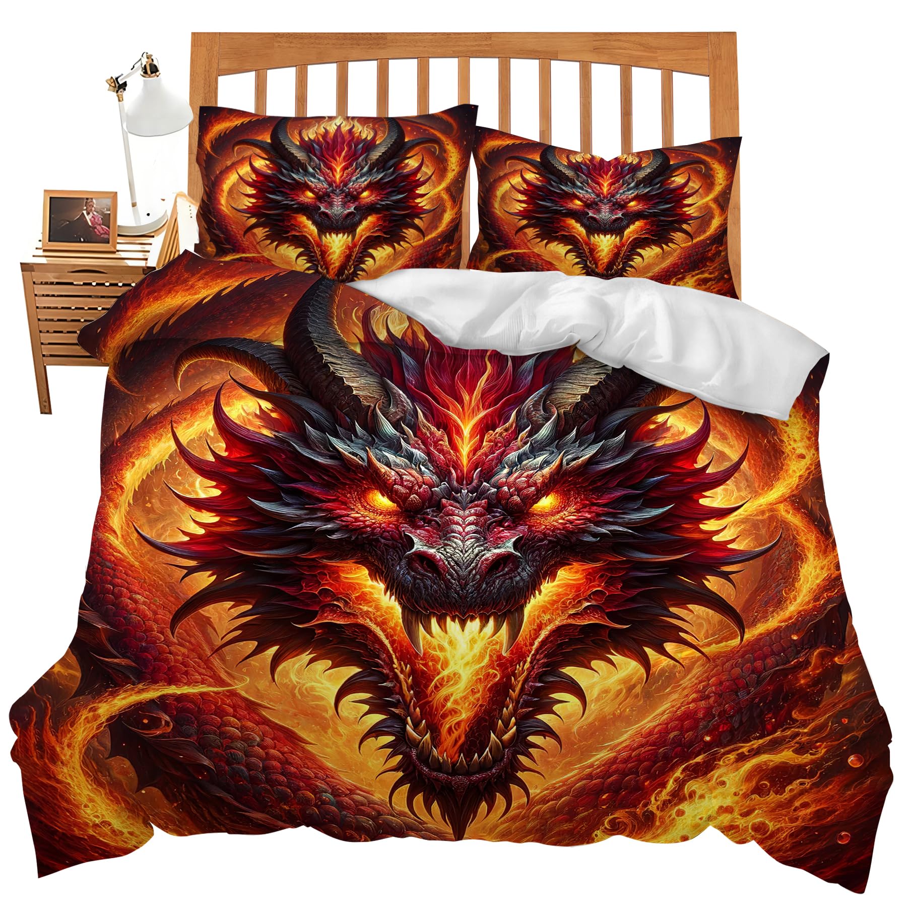 Amazon.com: UIAMT Dragon Bedding Set Twin Queen King Full Size Dragon ...