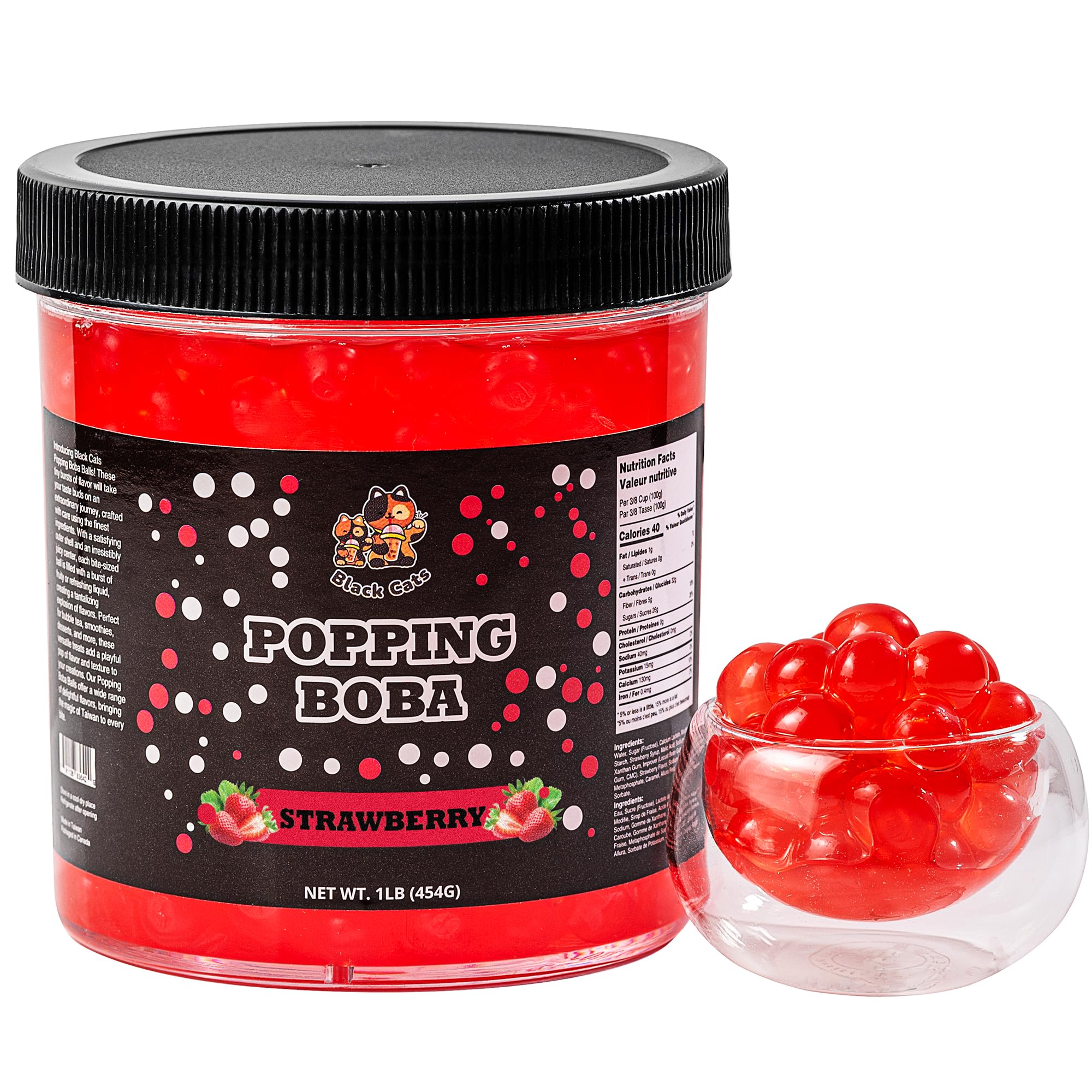 Popping Boba Pearls | Strawberry Flavor | 1LB (454g) | Bursting Tea ...