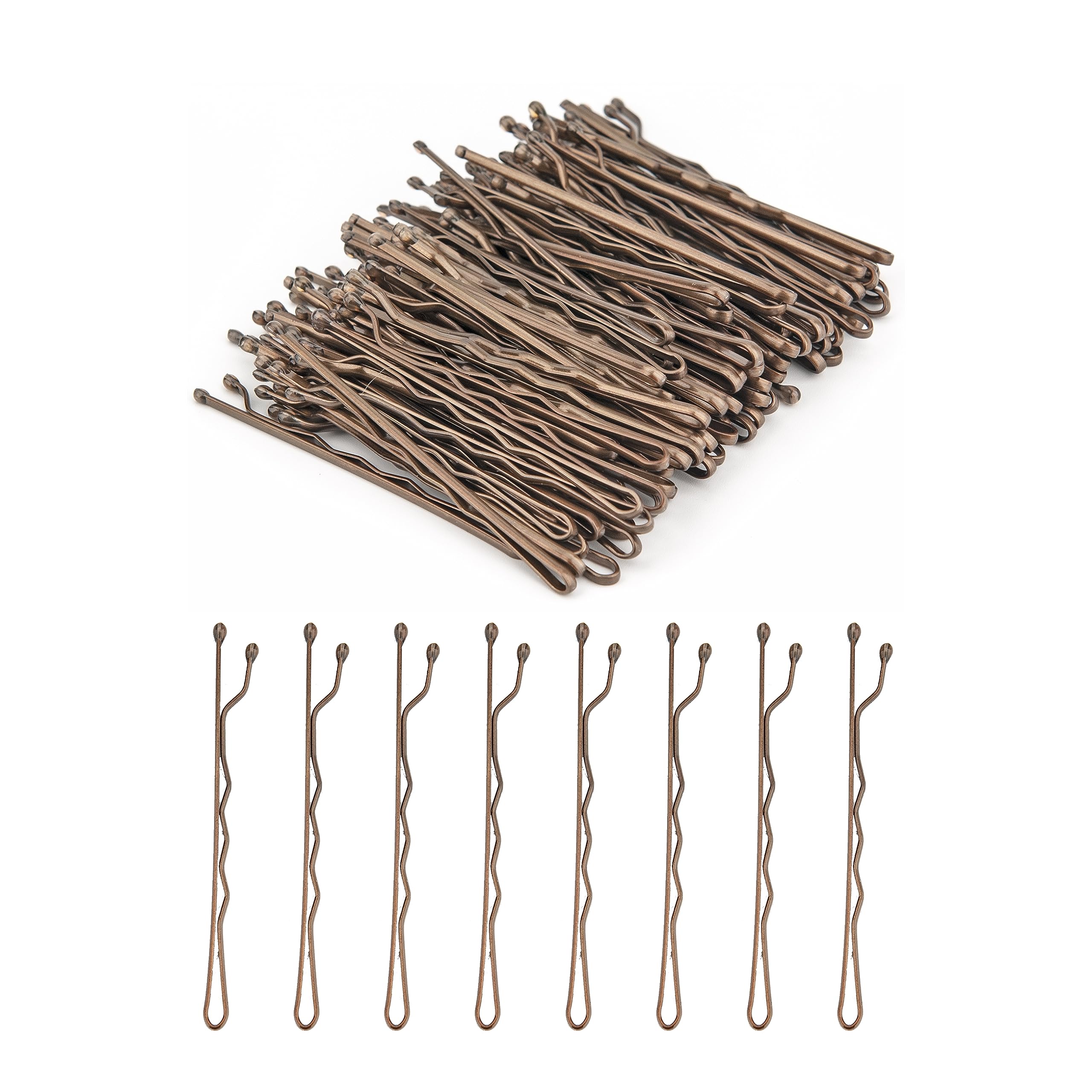 Hair Grips 100 Pcs, Brown Bobby Pins for Thick Hair, Hair Accessories ...