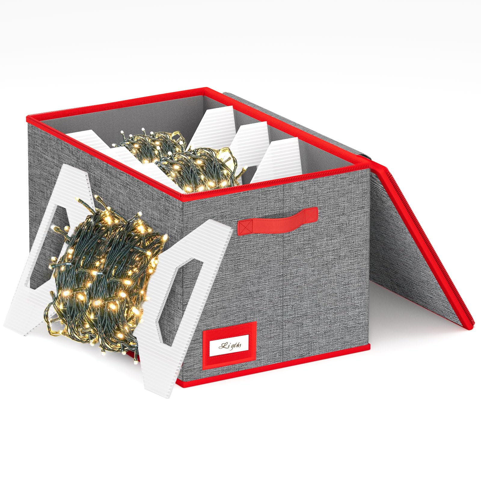 Amazon.com: Homyfort Christmas Light Storage Box - Holiday Bulb ...