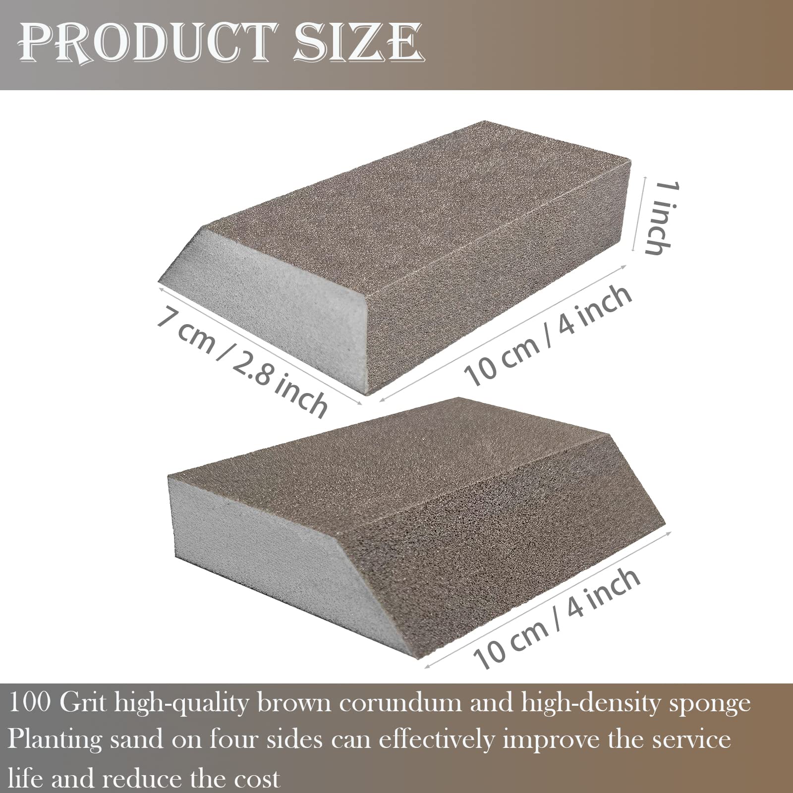 Snapklik.com : SACKORANGE 6 Pack Sanding Sponge, 100 Grit Sanding ...