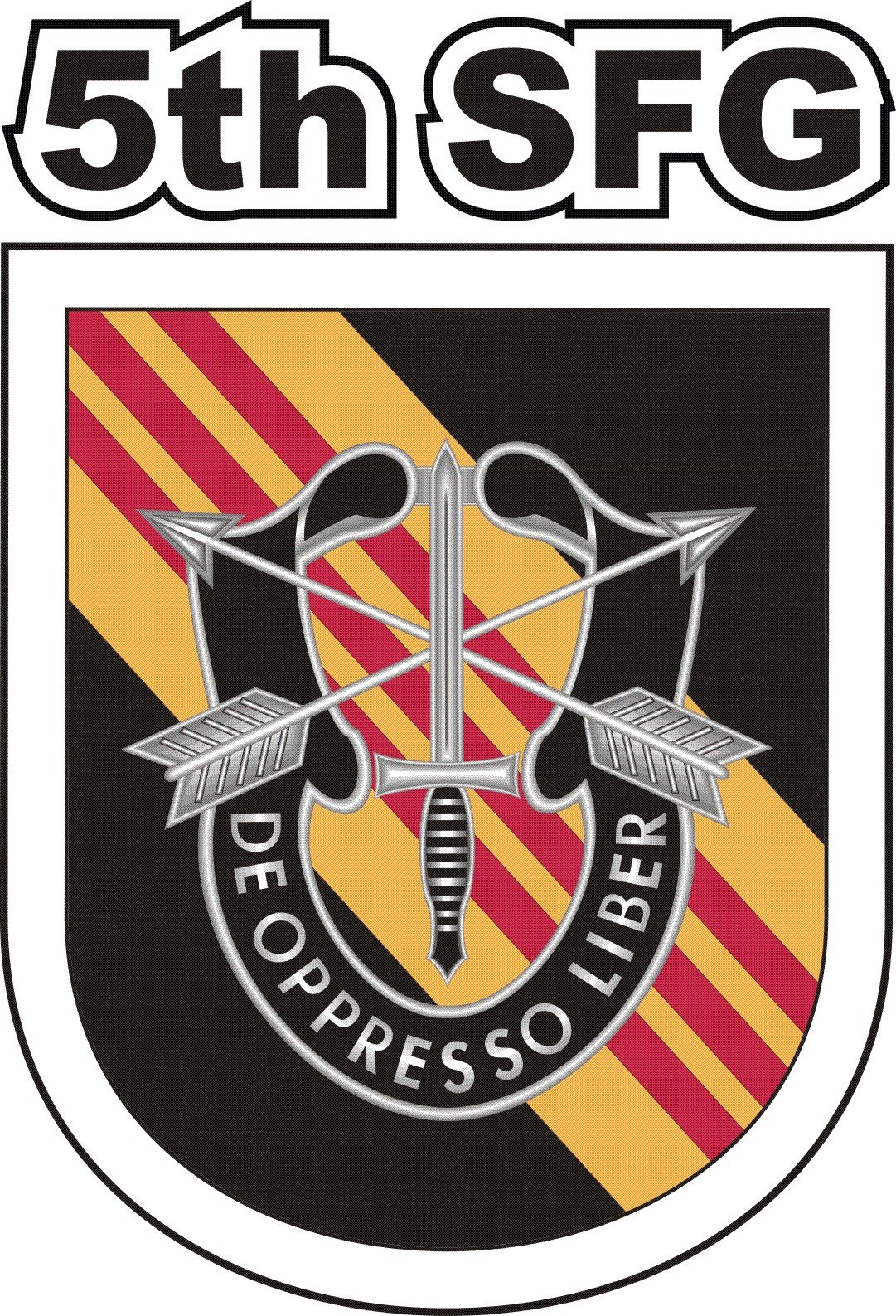 Us Army 5th Special Forces Crest 5th SPECIAL FORCES GROUP (ABN)