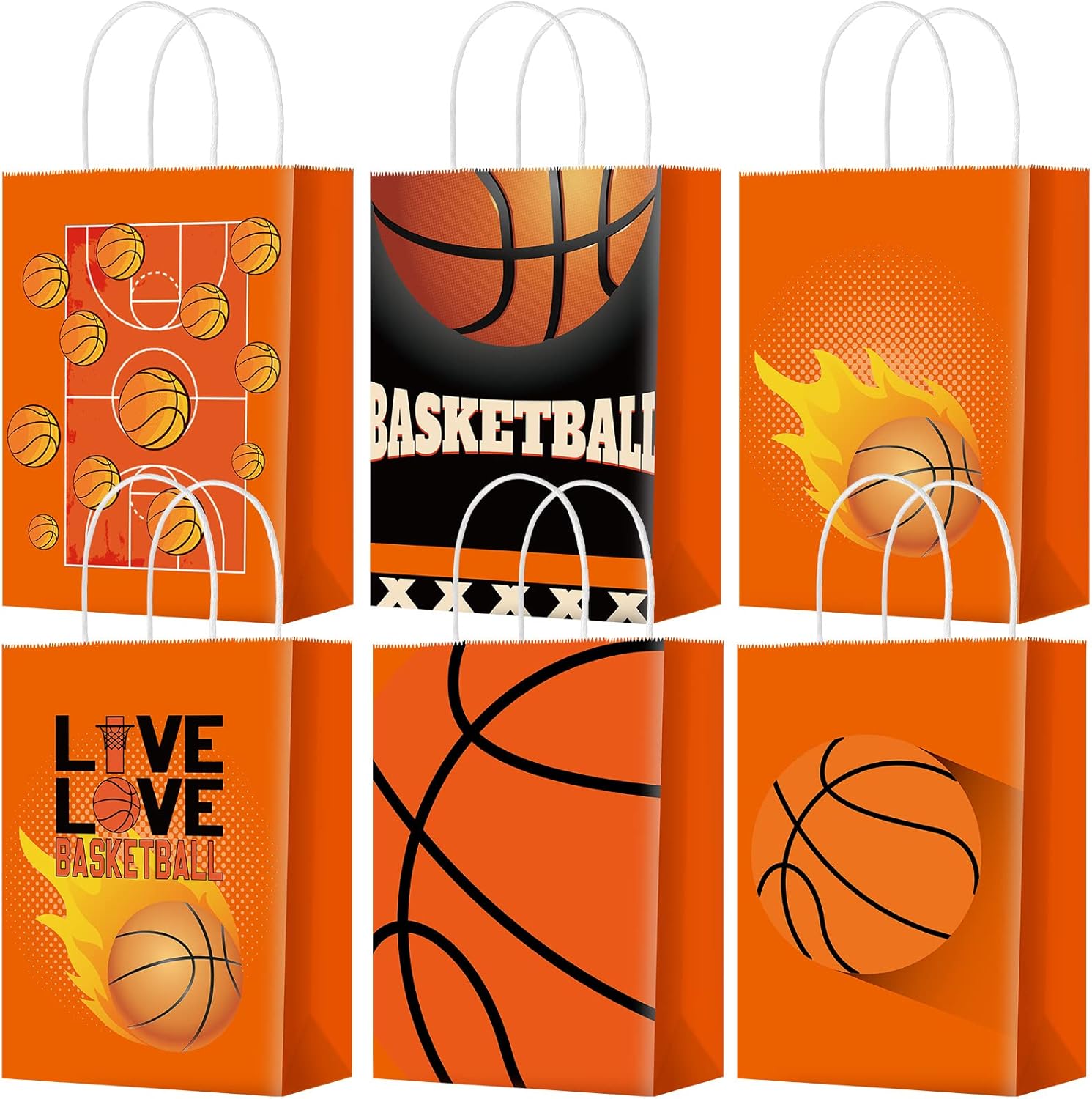 Amazon.com: Outus 24 Pcs Basketball Gift Bags Basketball Party Favor ...