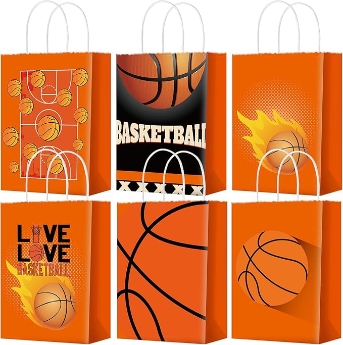 Amazon.com: Outus 24 Pcs Basketball Gift Bags Basketball Party Favor ...