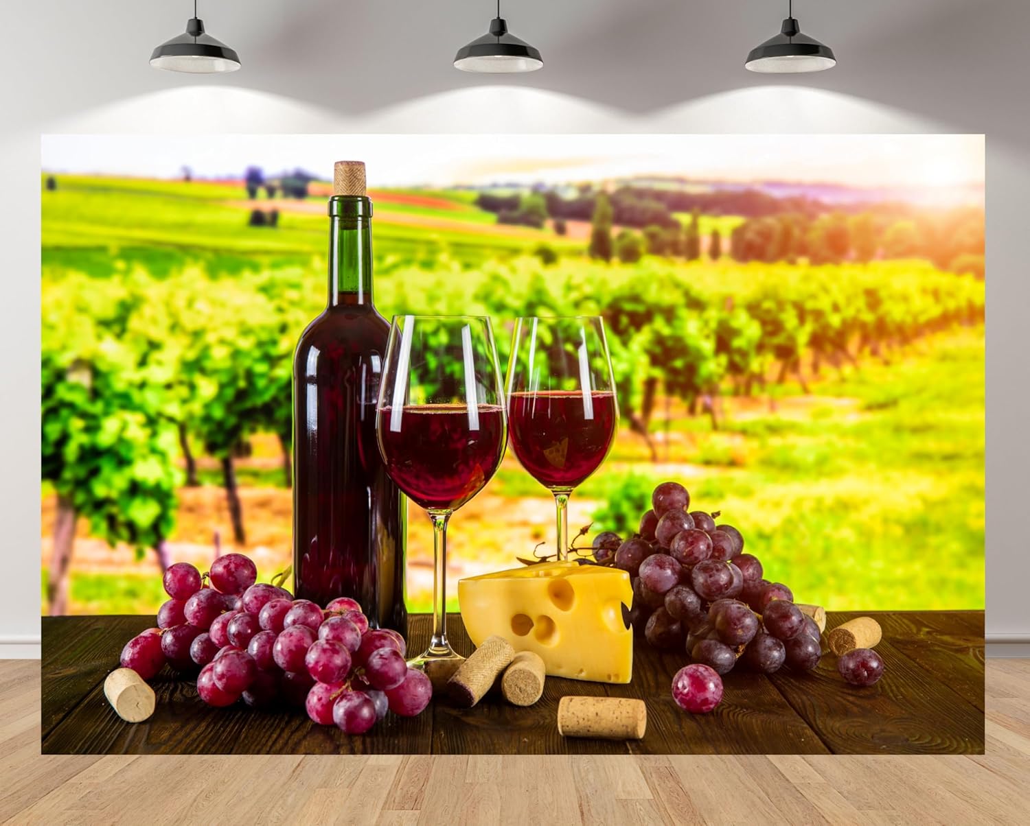 Amazon.com : MAEQLQLM 10x6.5ft Wine Cheese Grape Backdrop Vineyard ...