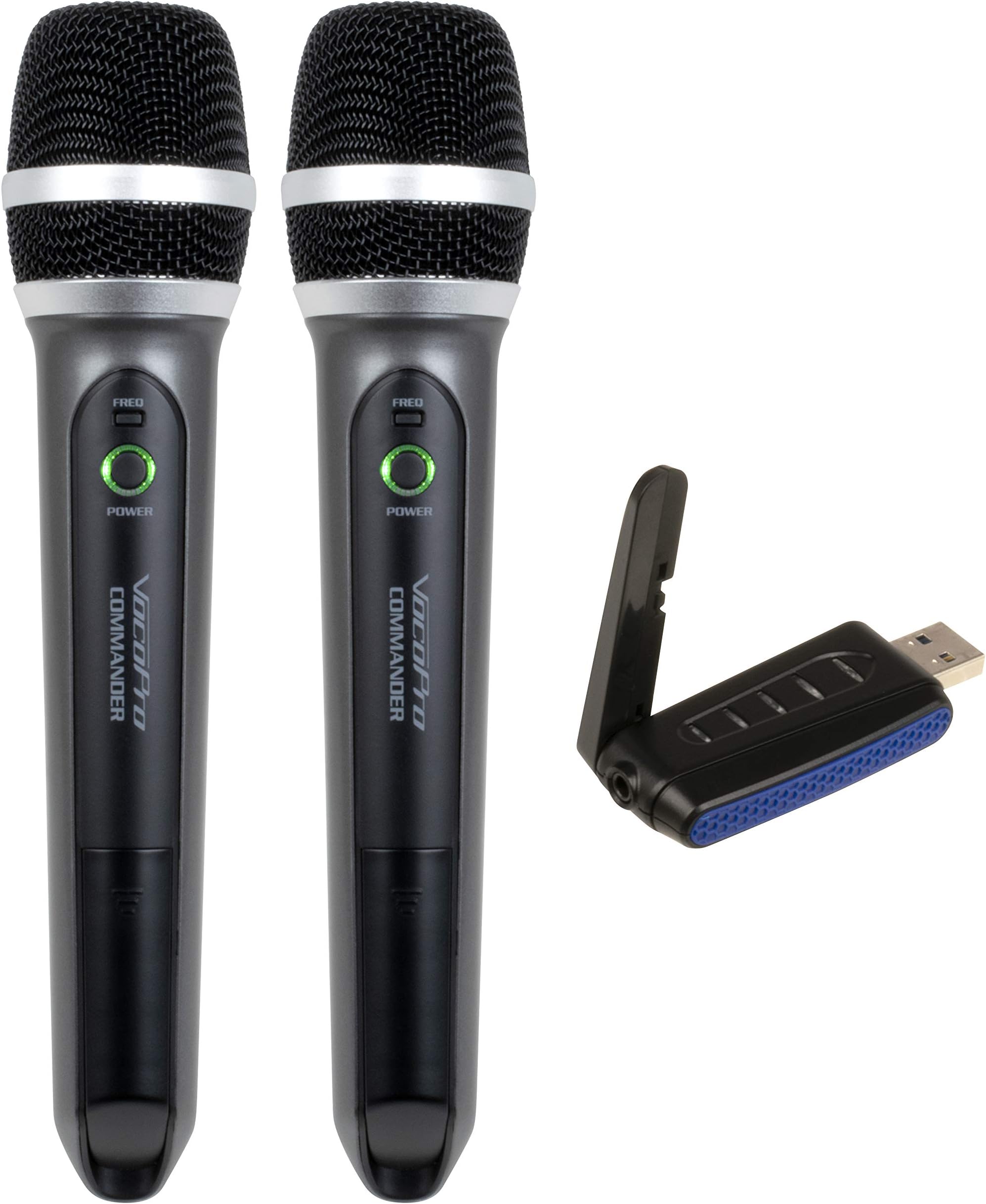 Amazon.com: VocoPro Wireless Microphone System, Commander-USB-Handheld ...