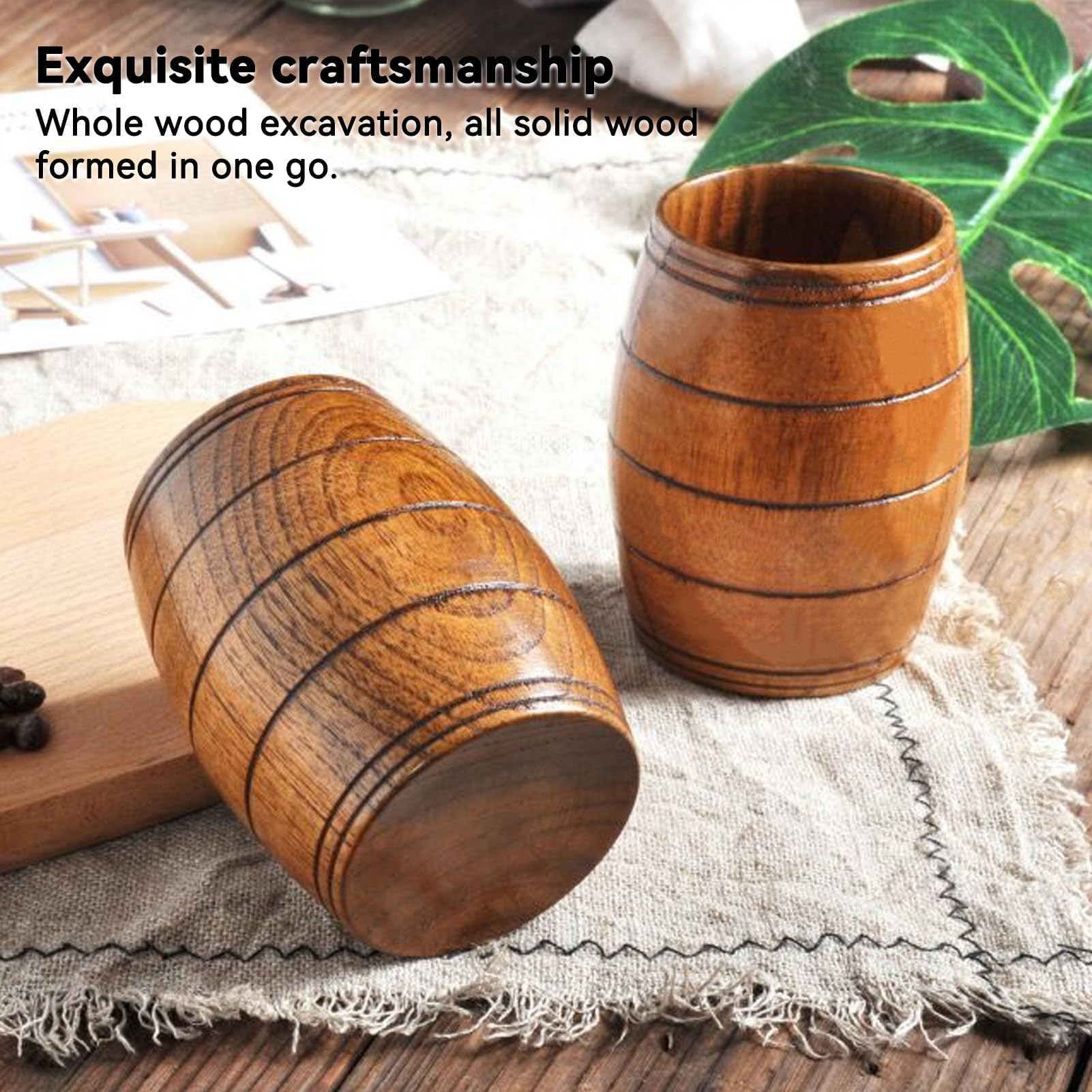 Wooden Mug Handcrafted Wooden Mug Set * Beer Lovers, Tea, Coffee,