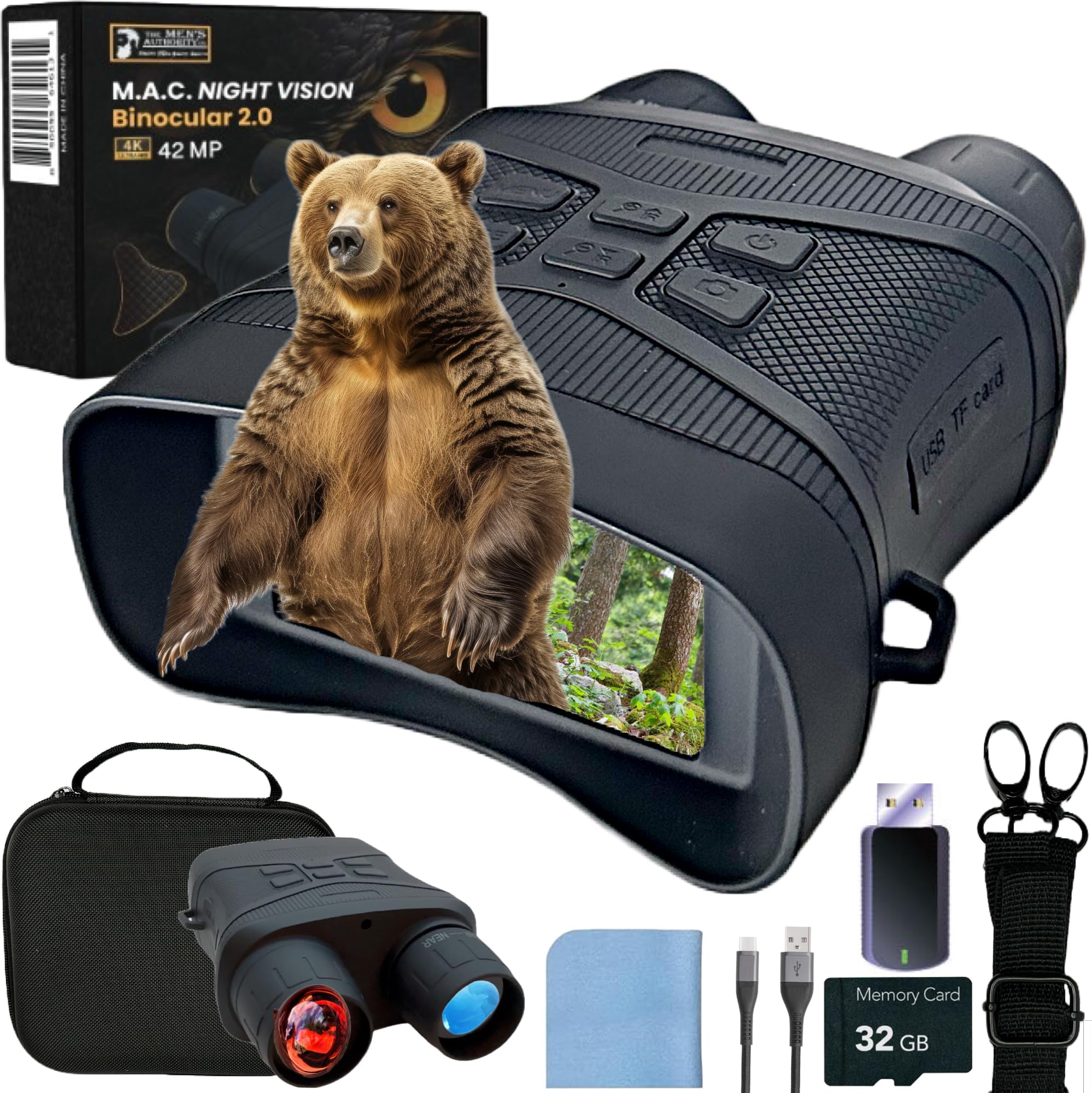 Amazon.com: 4K Digital Night Vision Goggles Binoculars for Total ...