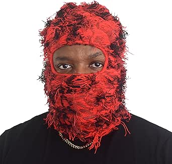 Balaclava Distressed Knitted Full Face Ski Mask Shiesty Windproof for ...