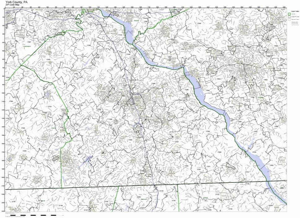 Amazon.com: Working Maps York County, Pennsylvania PA Zip Code Map Not ...
