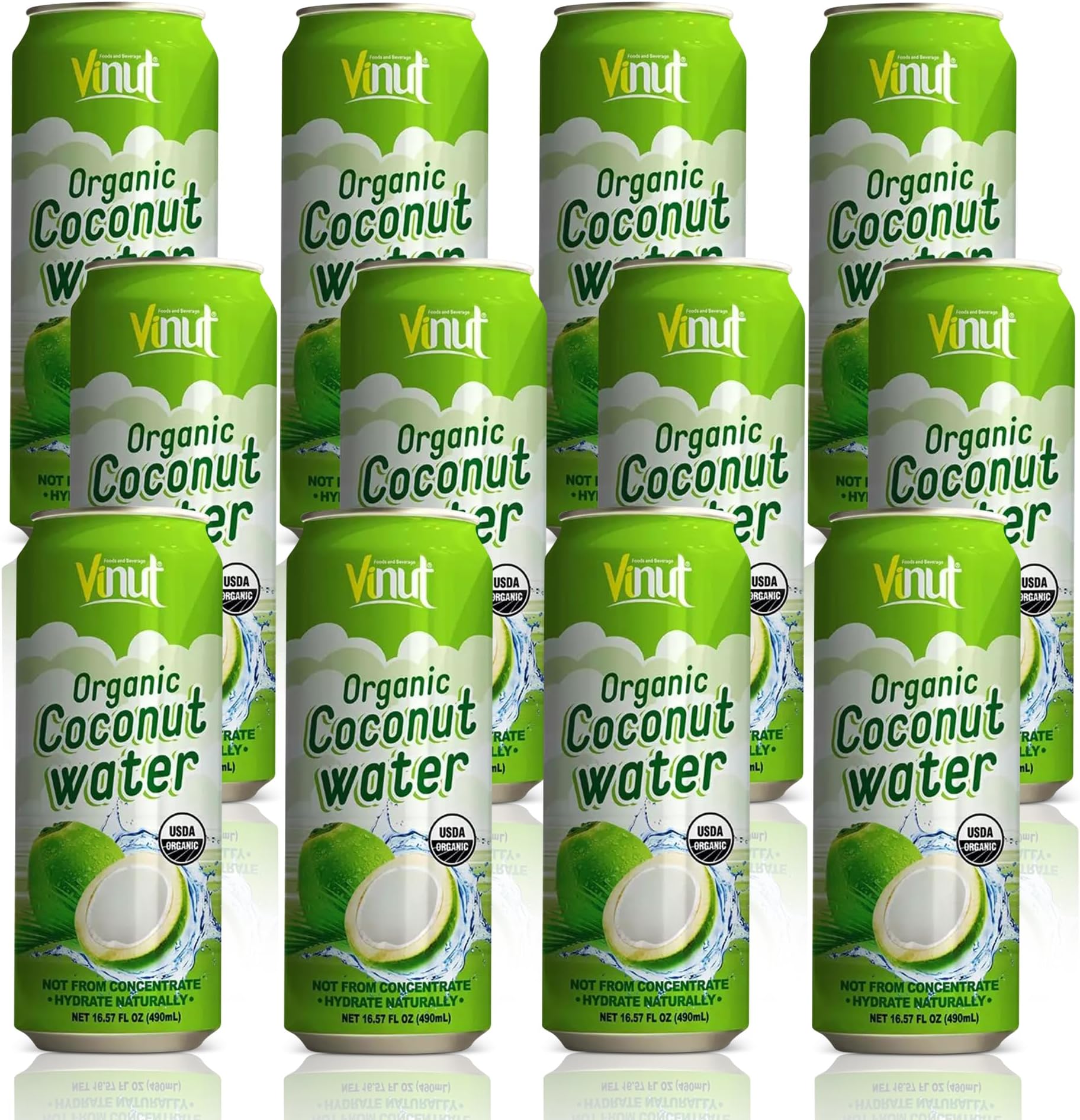 Amazon.com : Vinut 100% Pure Organic Coconut Water, USDA Organic, Naturally Hydrating, Non-GMO ...