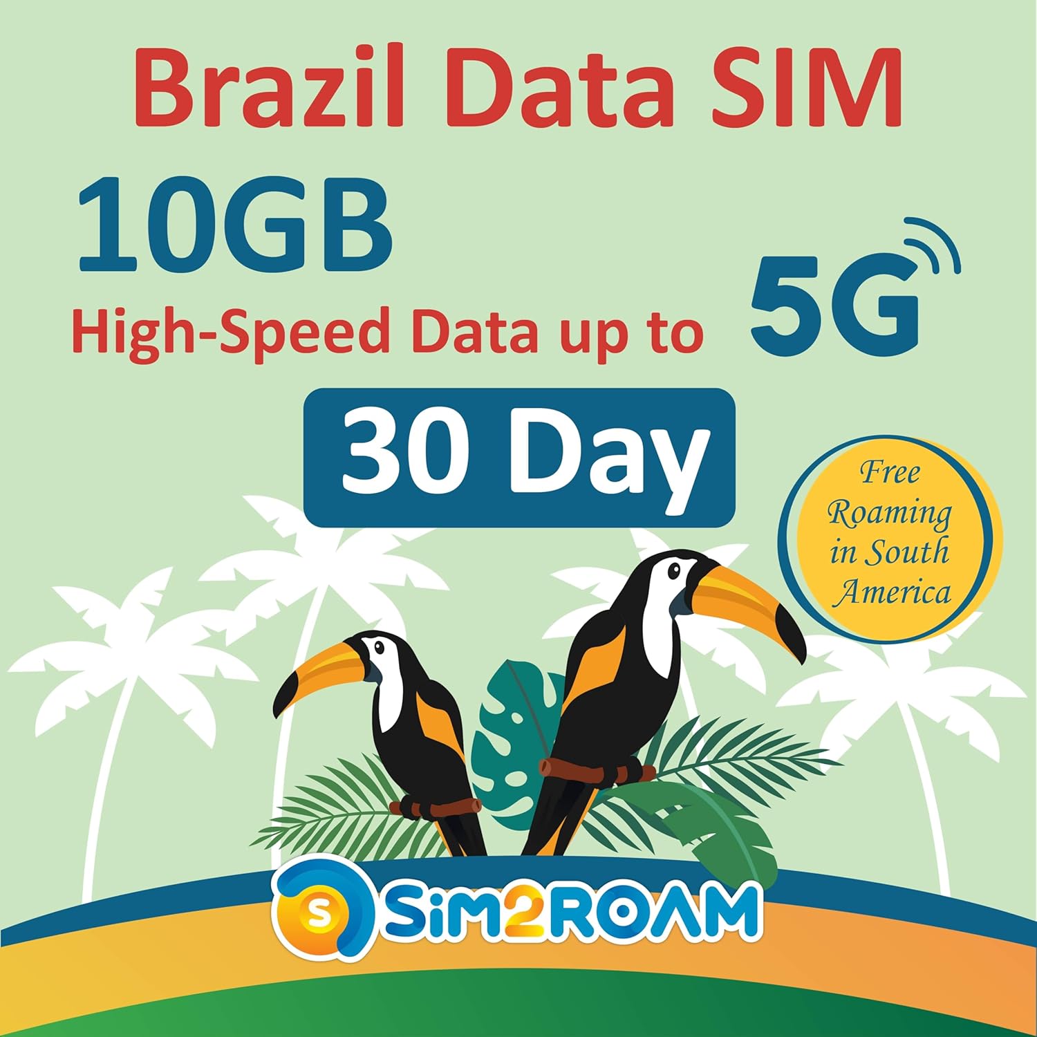 Amazon.com: Brazil Data ONLY Sim Card 30 Daysl10GB of High-Speed up to ...