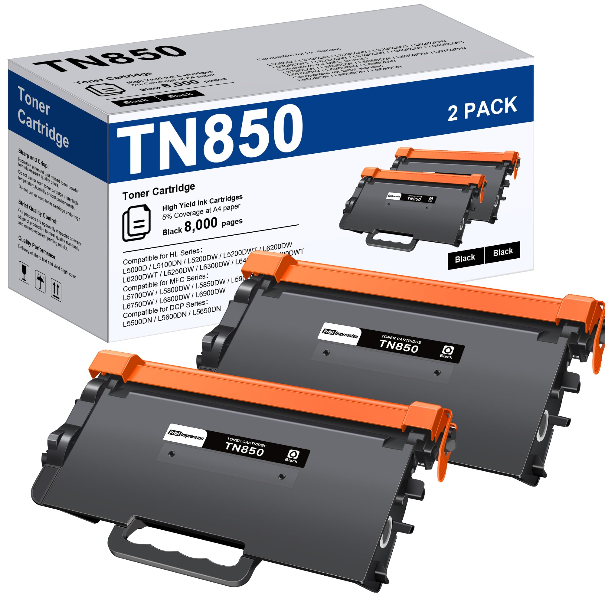 Amazon.com: TN850 High Yield Toner Cartridge TN-850 TN 850 Replacement ...