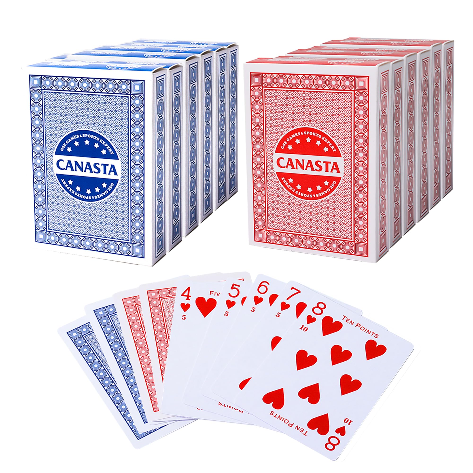 Amazon.com: GSE Games & Sports Expert 12-Deck Canasta Cards with Point ...