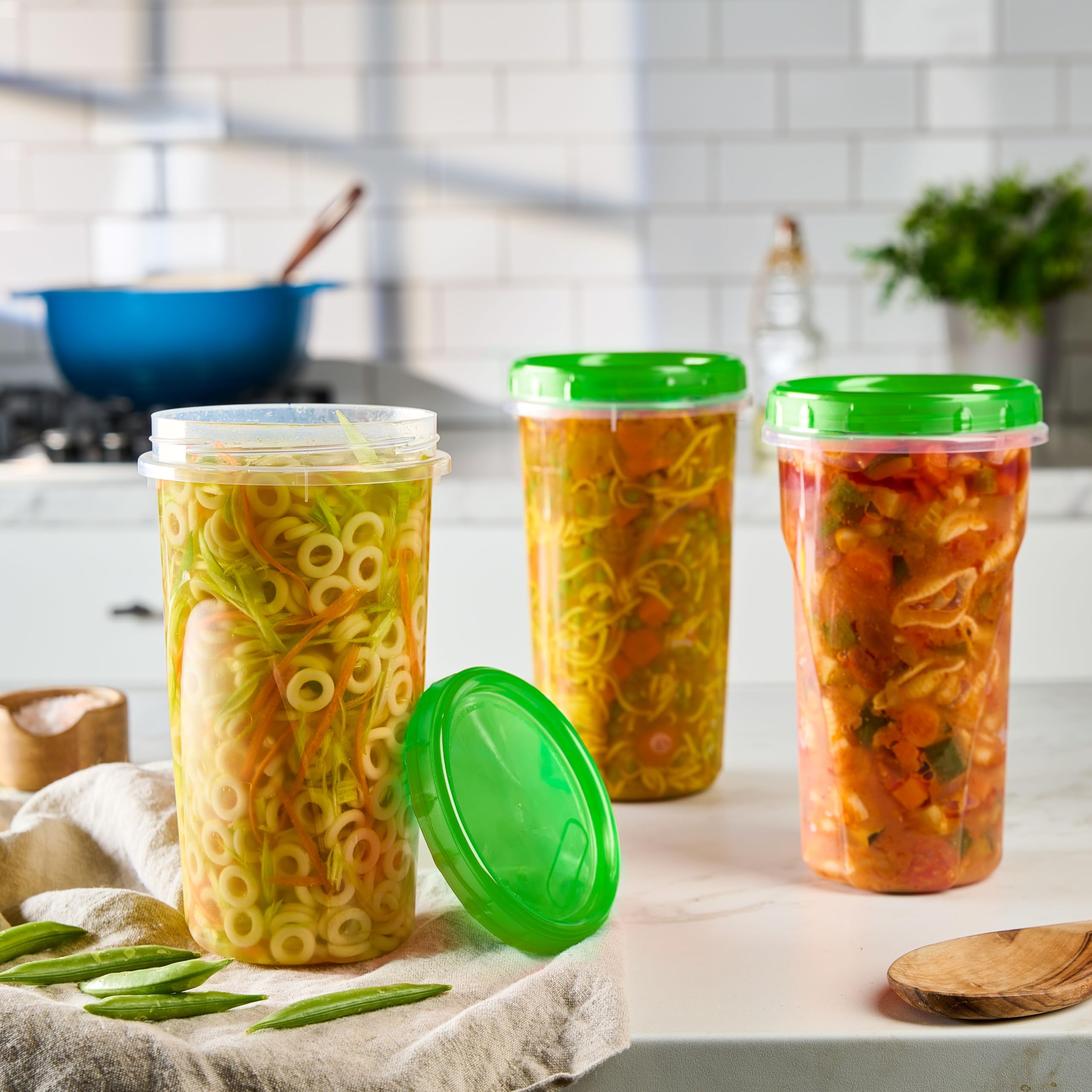 Snapklik.com : PLASTICPRO 12 Pack Twist Cap Food Storage Containers