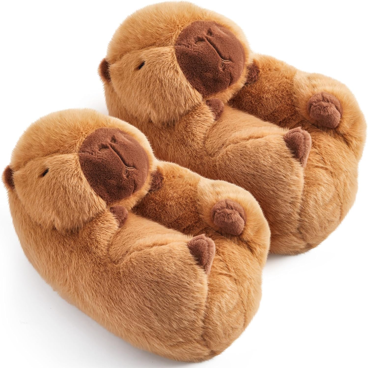 Amazon.com | Simgoing Capybara Slippers Cute Capybara Plush Slippers ...