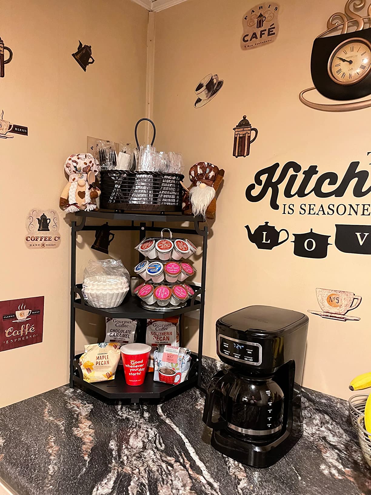 $9/mo - Finance WTZ Corner Shelf, 2-Tier Metal Corner Shelf Stand ...