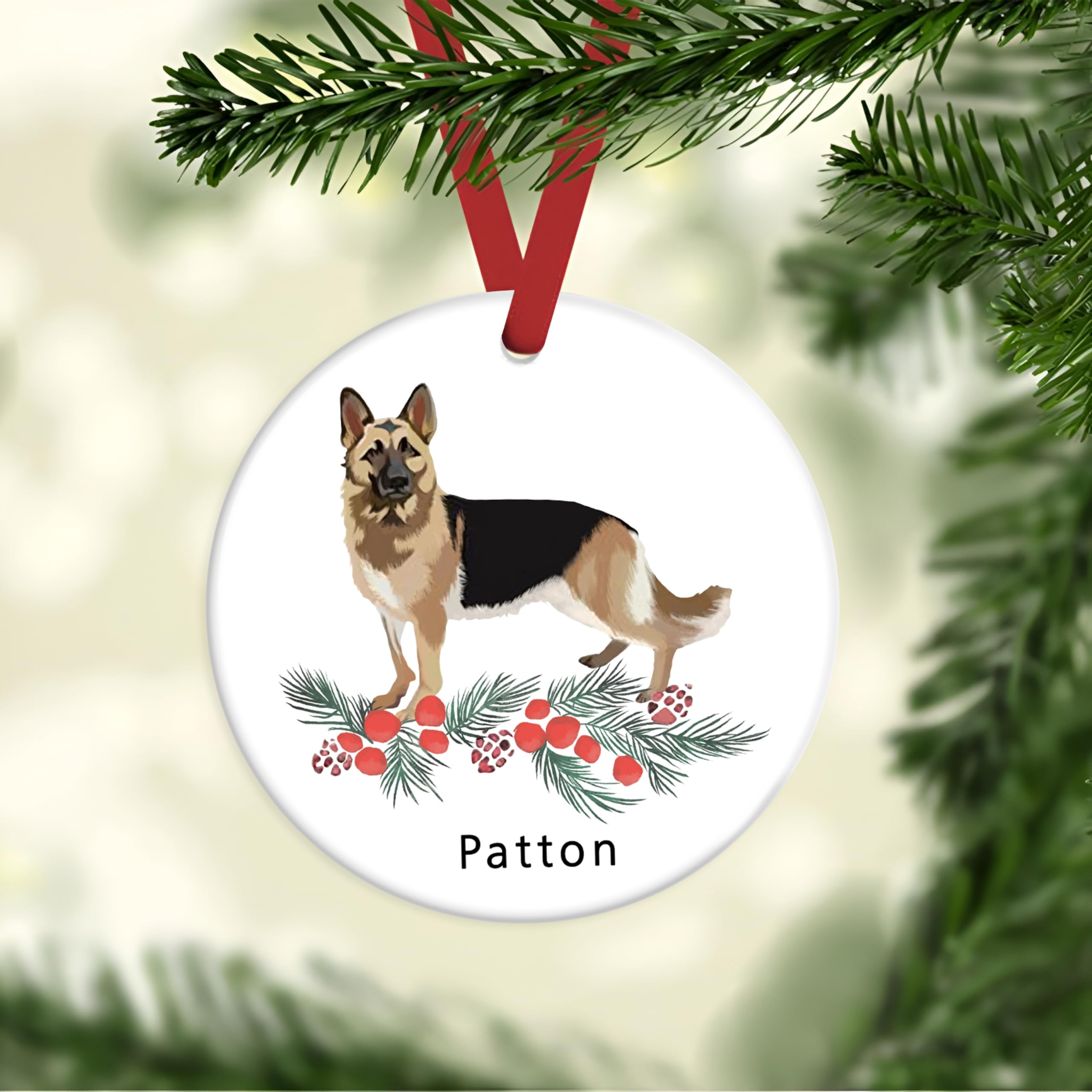 Amazon.com: VAPCUFF Personalized German Shepherd Ornaments - German ...