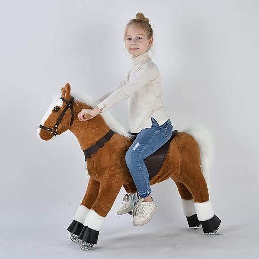 Amazon.com: UFREE Horse Best Birthday Gift for Girls. Ride on Walking ...