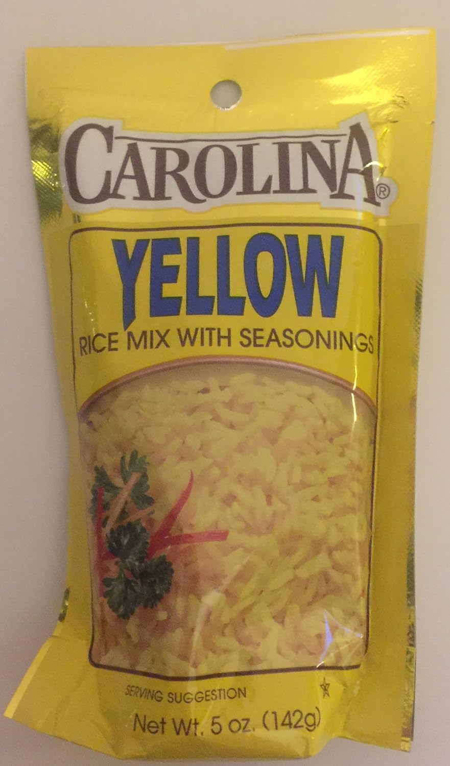 Amazon.com : Carolina Yellow Rice Mix With Seasoning - 5 Ounce Pouches ...