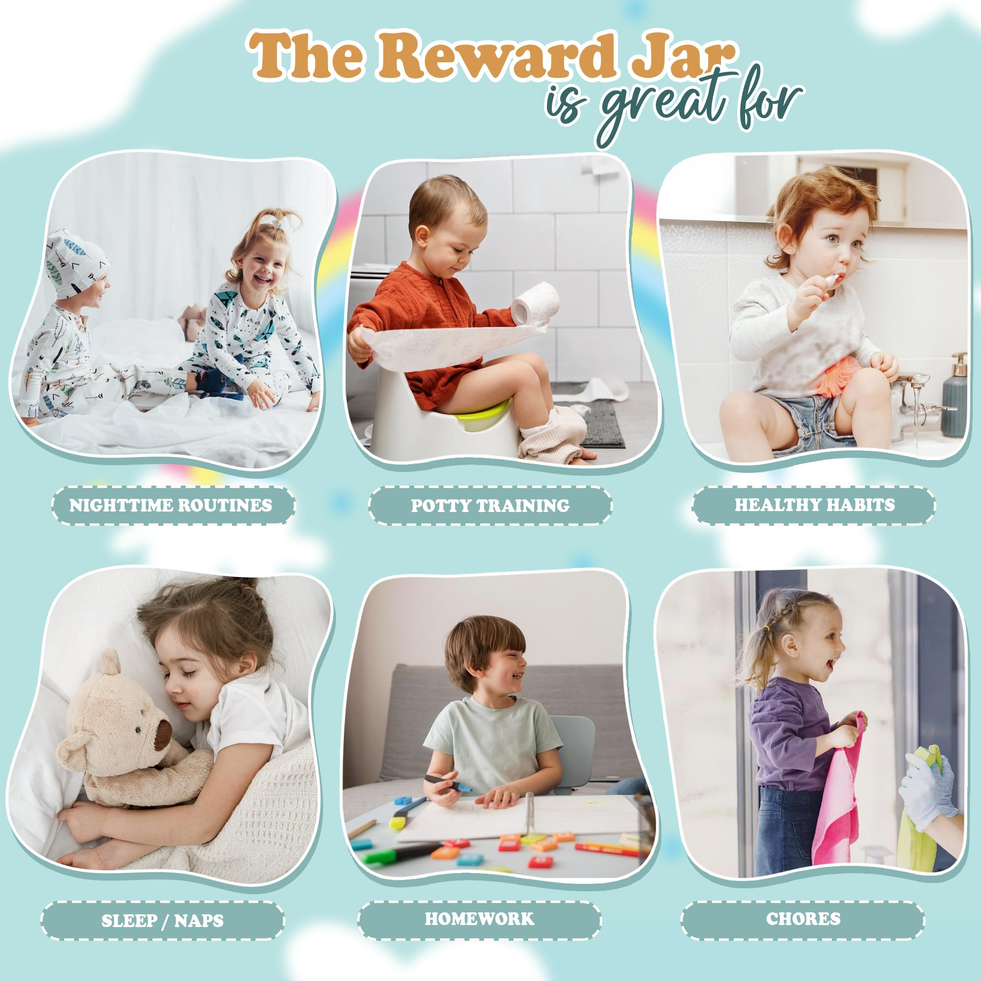 Chore Chart For Kids Magnetic Reward Jar For Kids, Potty Training Chart ...