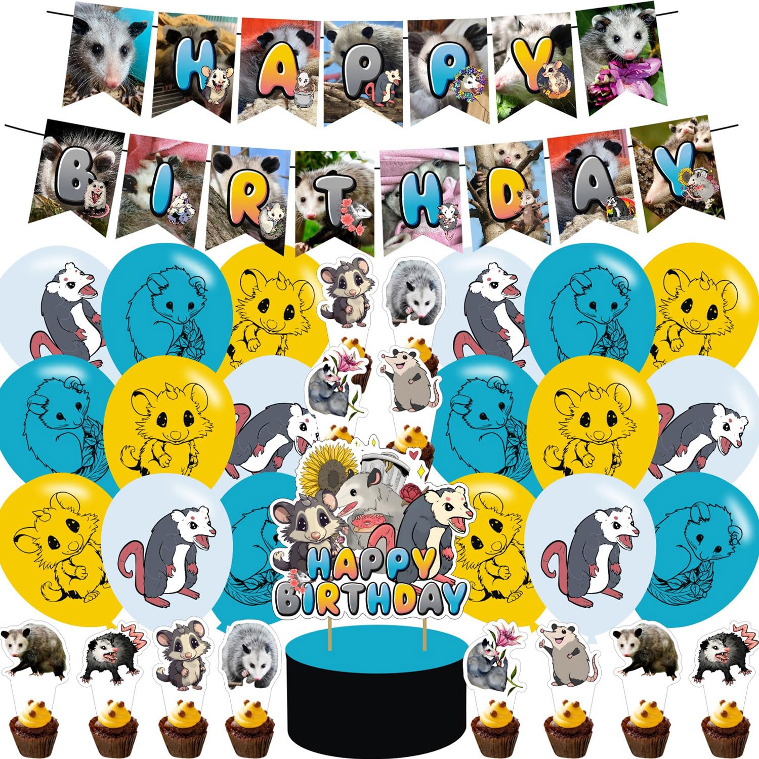 Amazon.com: OUDINI Opossum birthday party supplies,Opossum including ...
