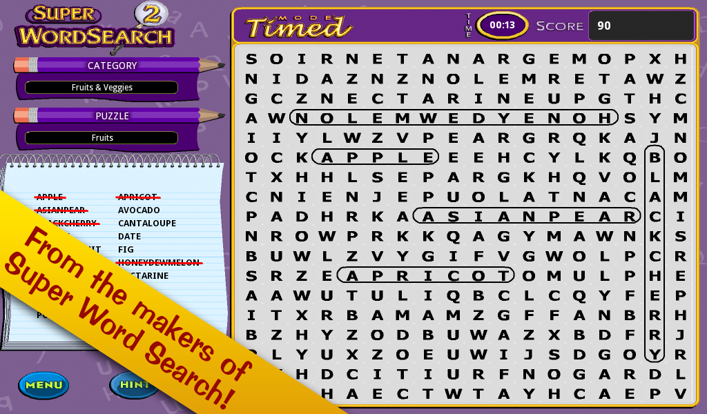 Super Word Search! 2 - Seek and Find Puzzles:Amazon.com:Appstore for ...