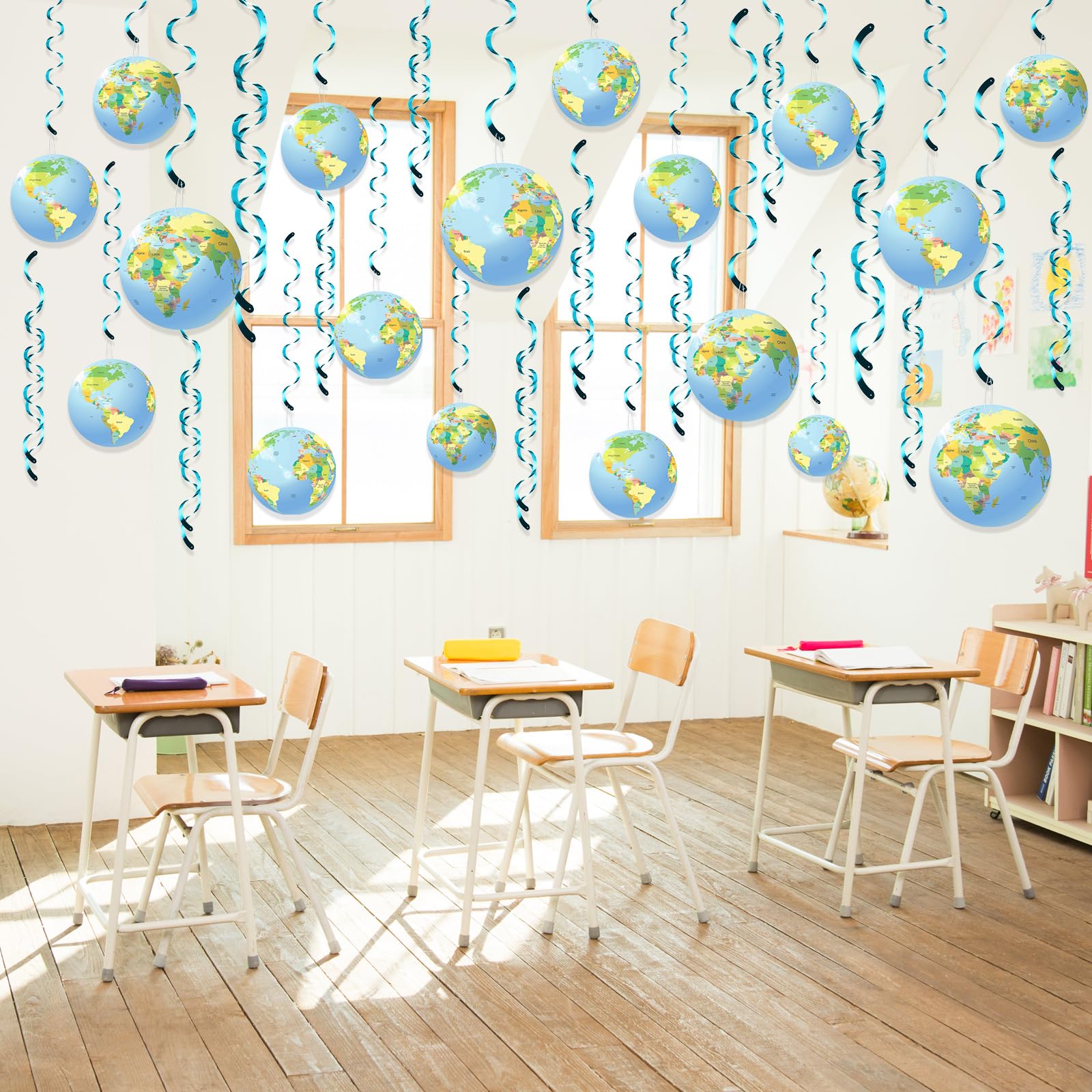 Snapklik.com : 30 Pieces Around The World Decorations Map Classroom ...