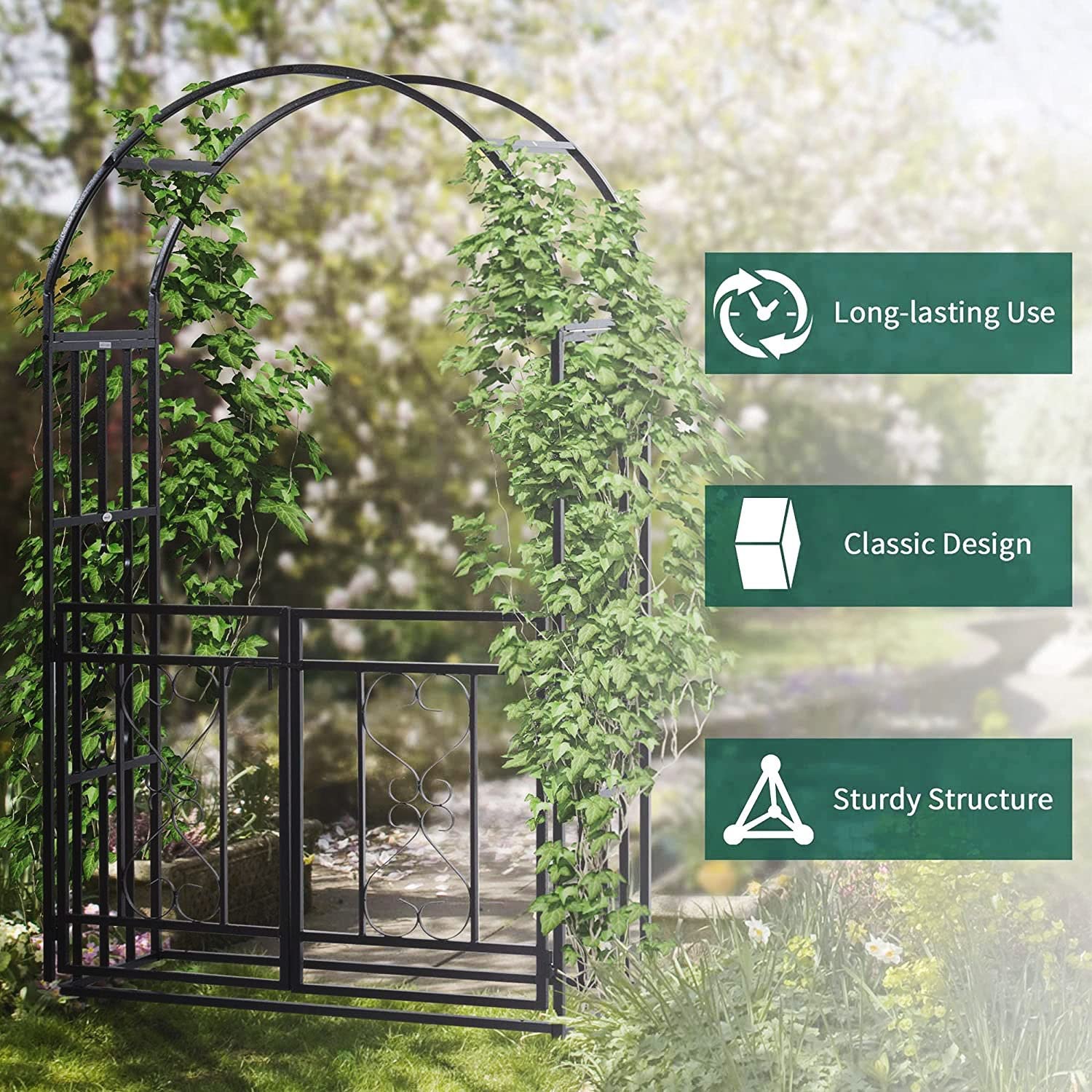 Weatherproof Arched Trellis Japanese Style Embrace The Tranquility Of