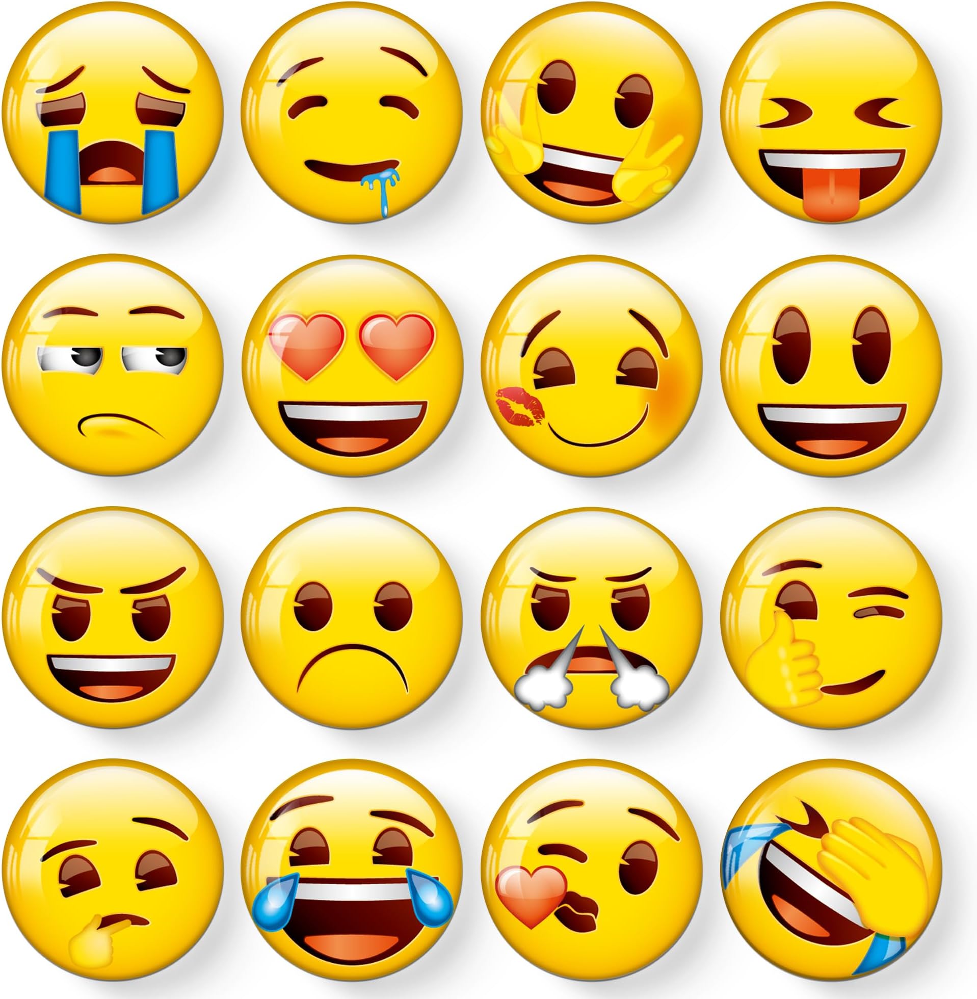Amazon.com: TECHPLUS 3D Emoji Fridge Magnets – Funny Decorative ...