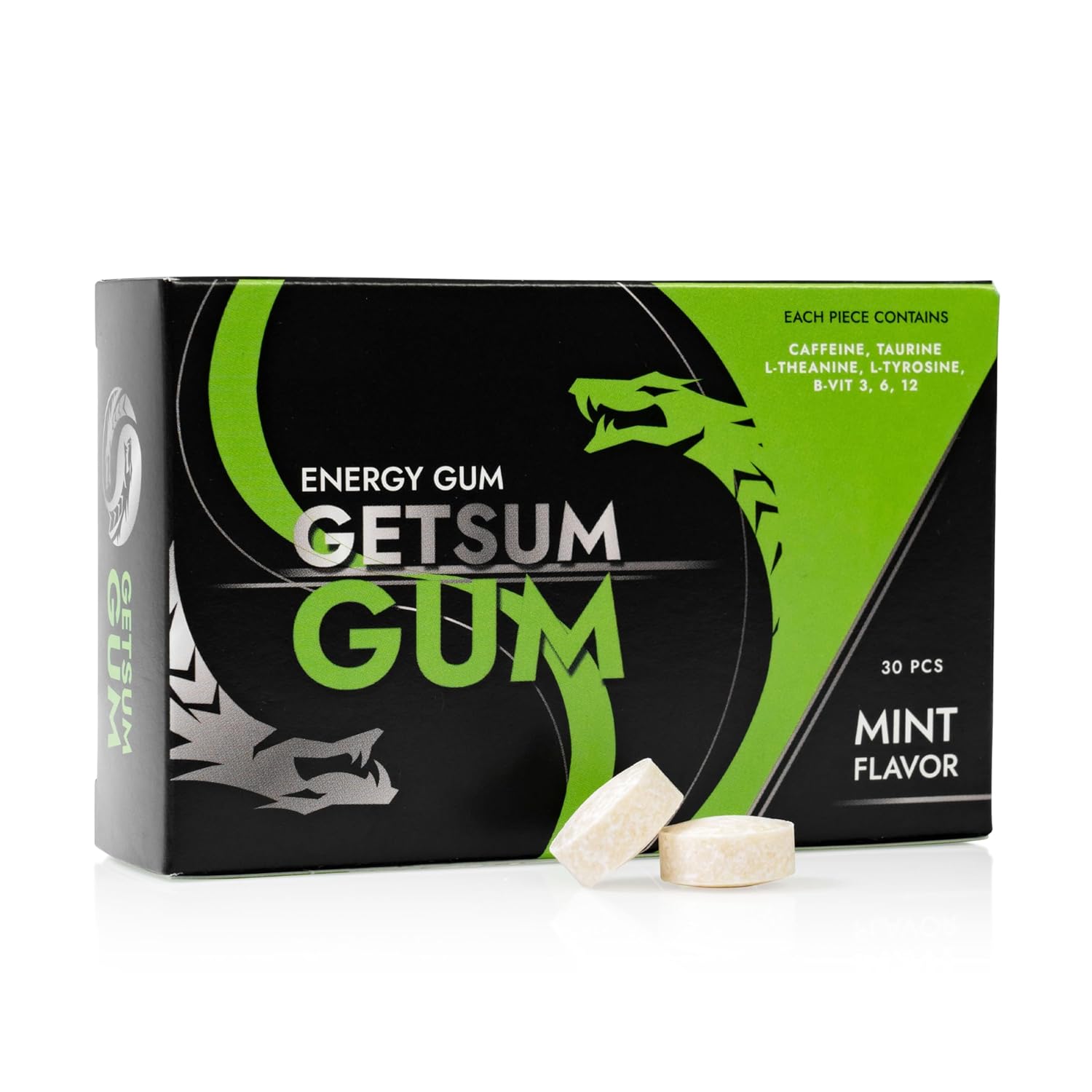 Amazon.com : GetSum Gum: Premium Energy-Boosting Gum with 40mg Caffeine ...